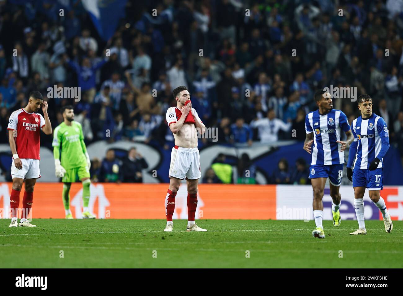 Porto, Portugal. 21st Feb, 2024. Daclan Rice (Arsenal) Football/Soccer ...