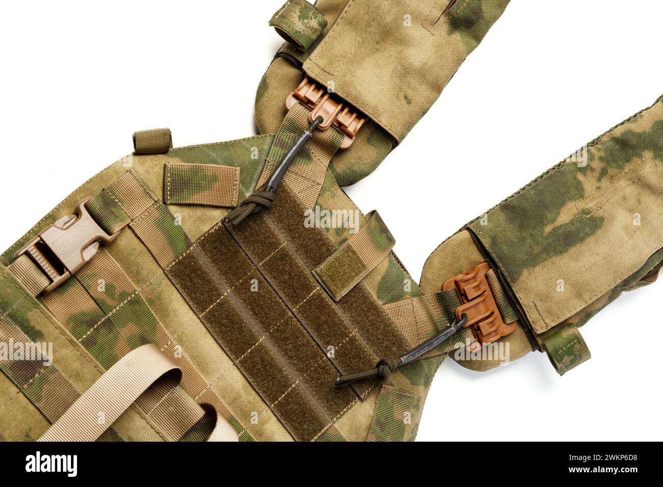 Close up of tactical bulletproof vest on white background Stock Photo ...