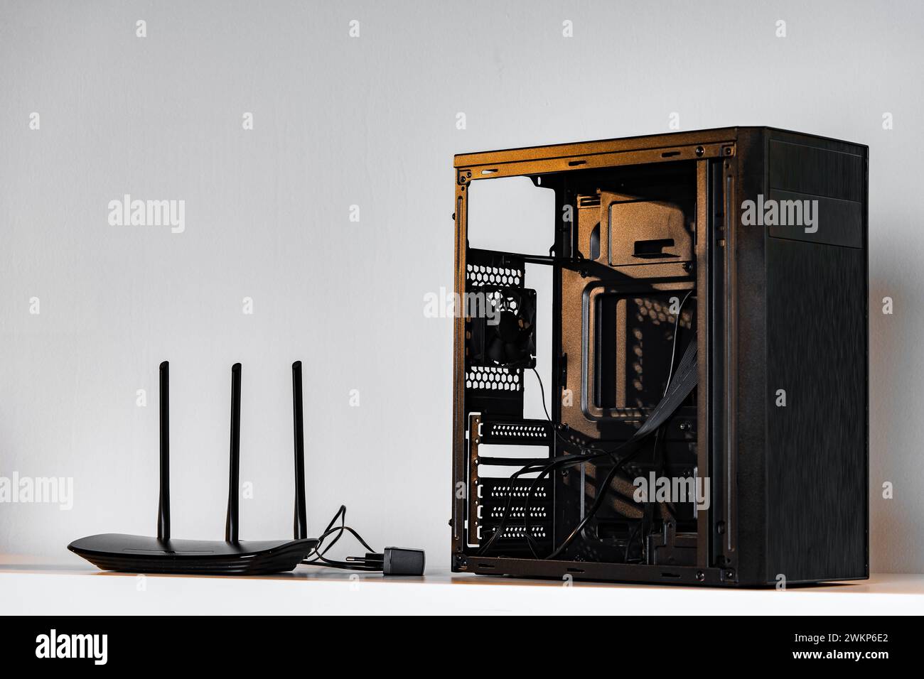 Computer parts of processing unit close up Stock Photo - Alamy