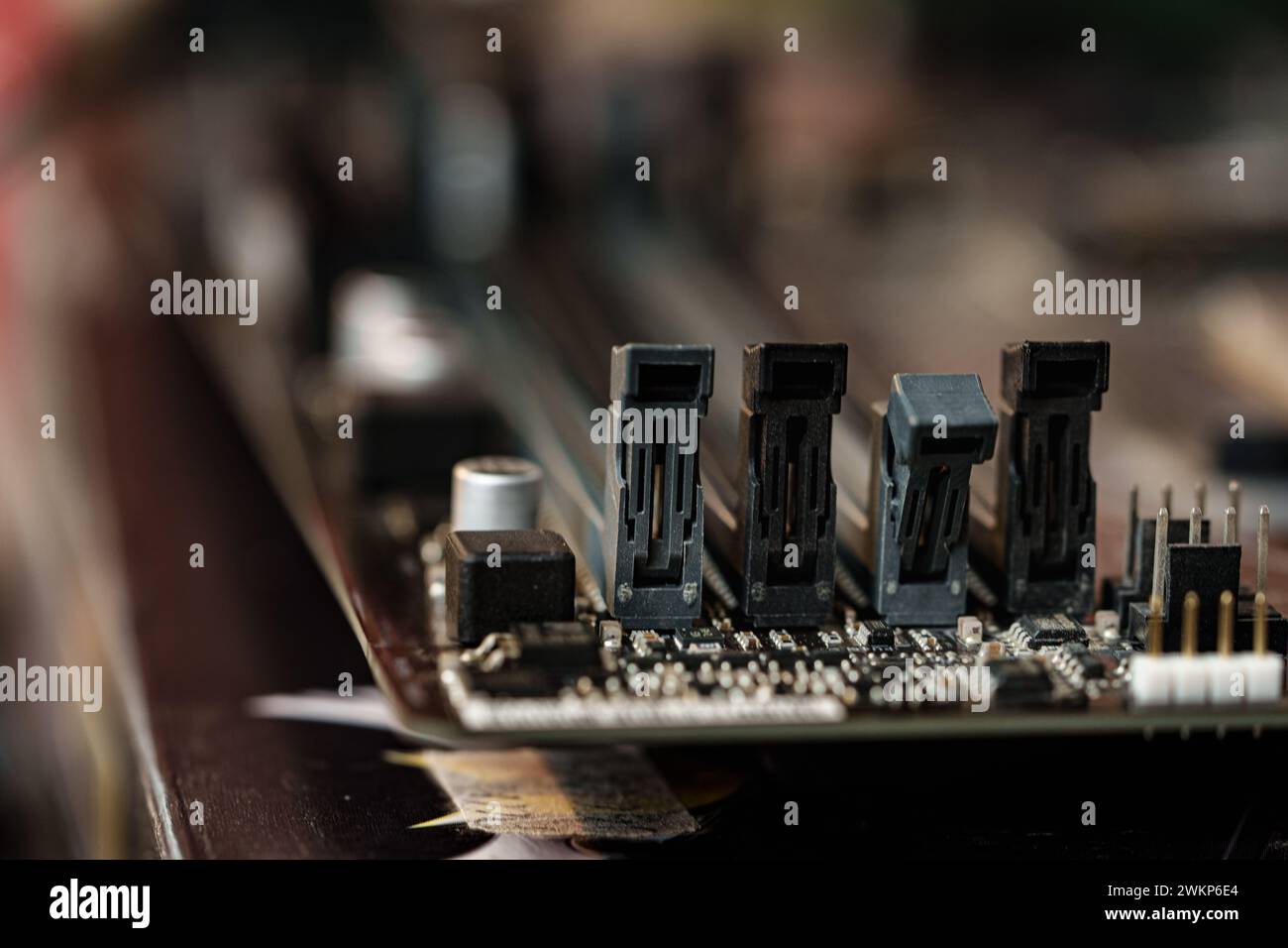 Computer parts of processing unit close up Stock Photo - Alamy