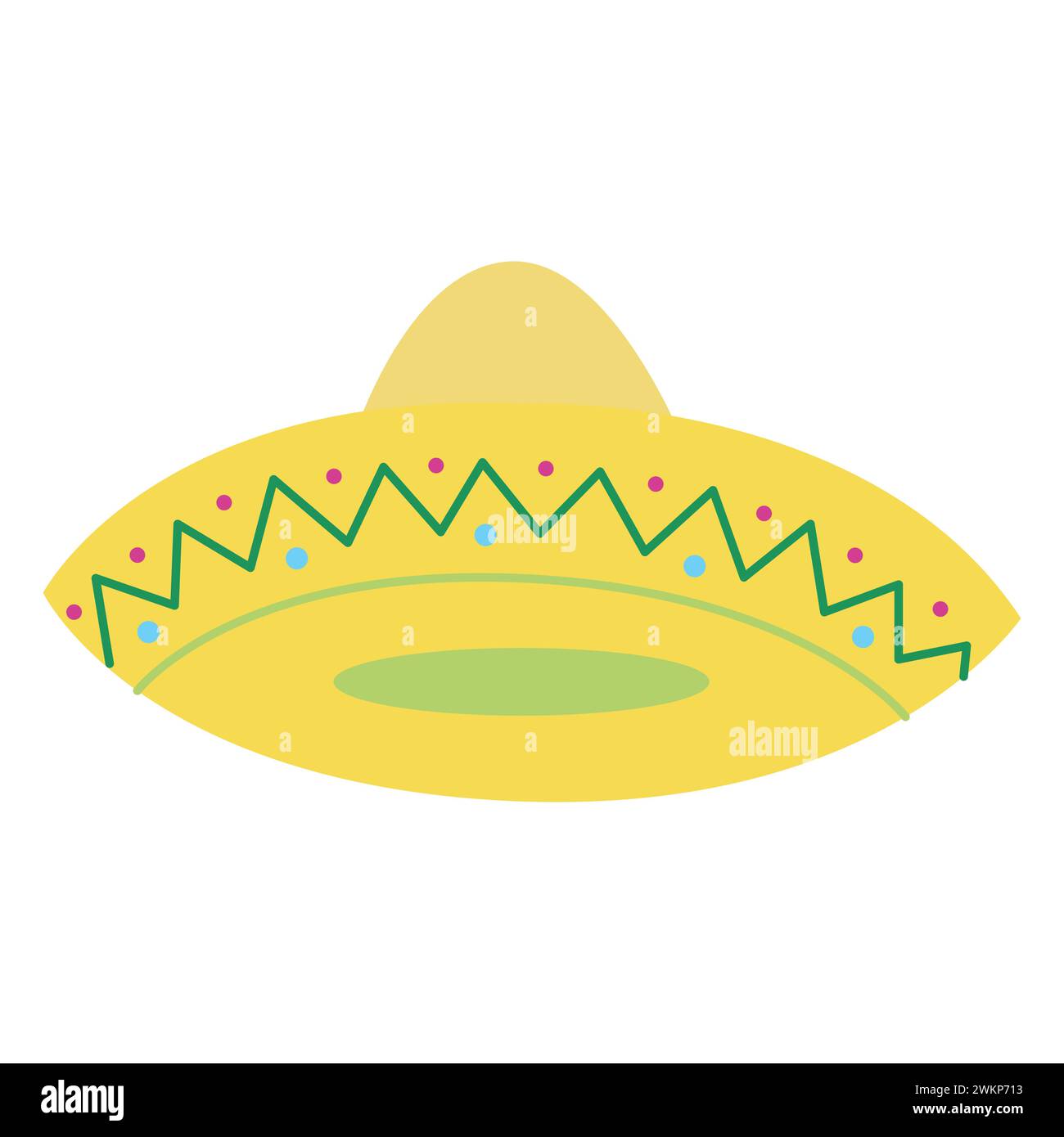 Mexican sombrero. Cinco de Mayo symbol. Spanish latin fiesta accessory ...