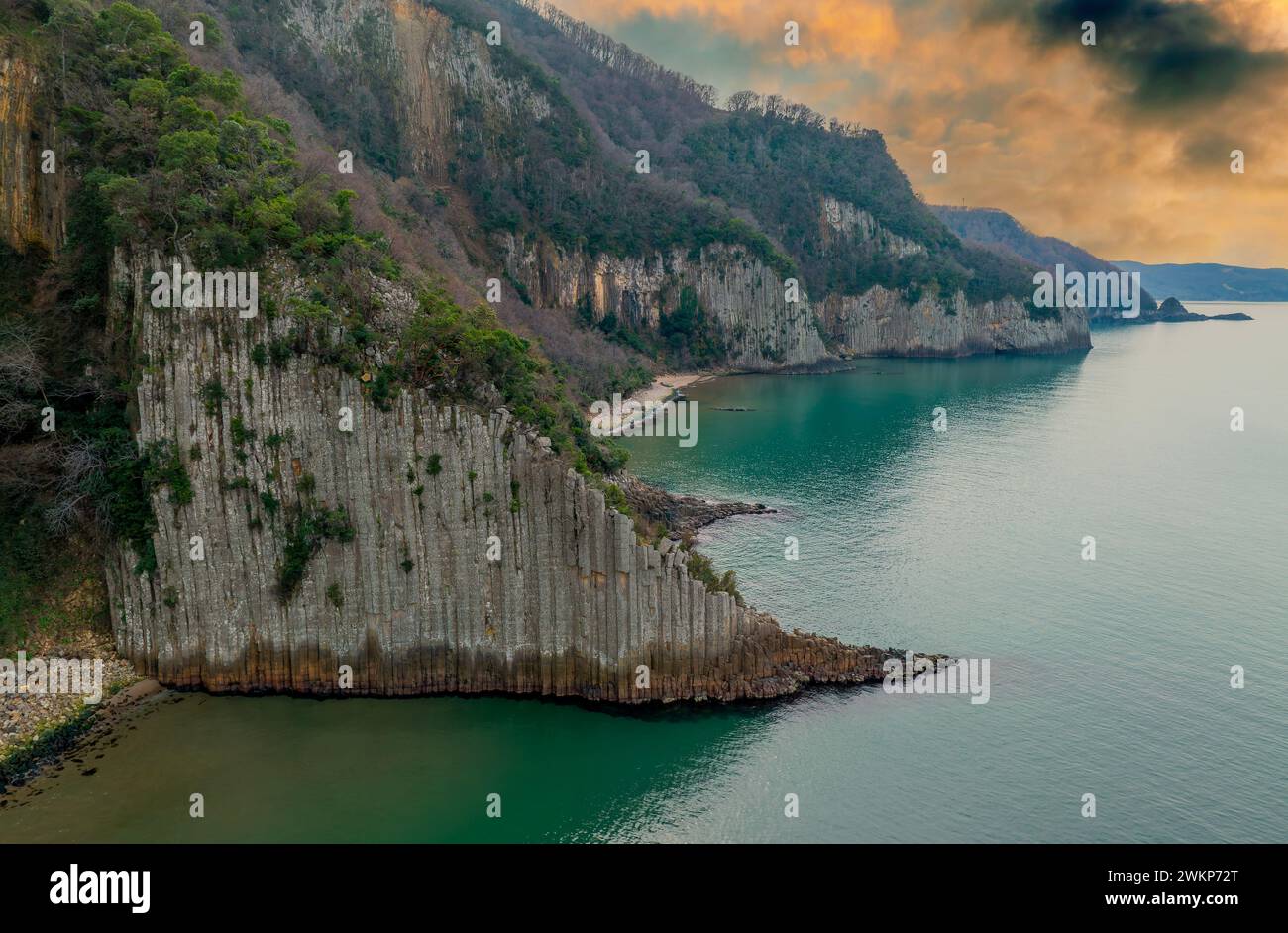 Lava columns formed 80 million years ago as a result of the cooling and ...