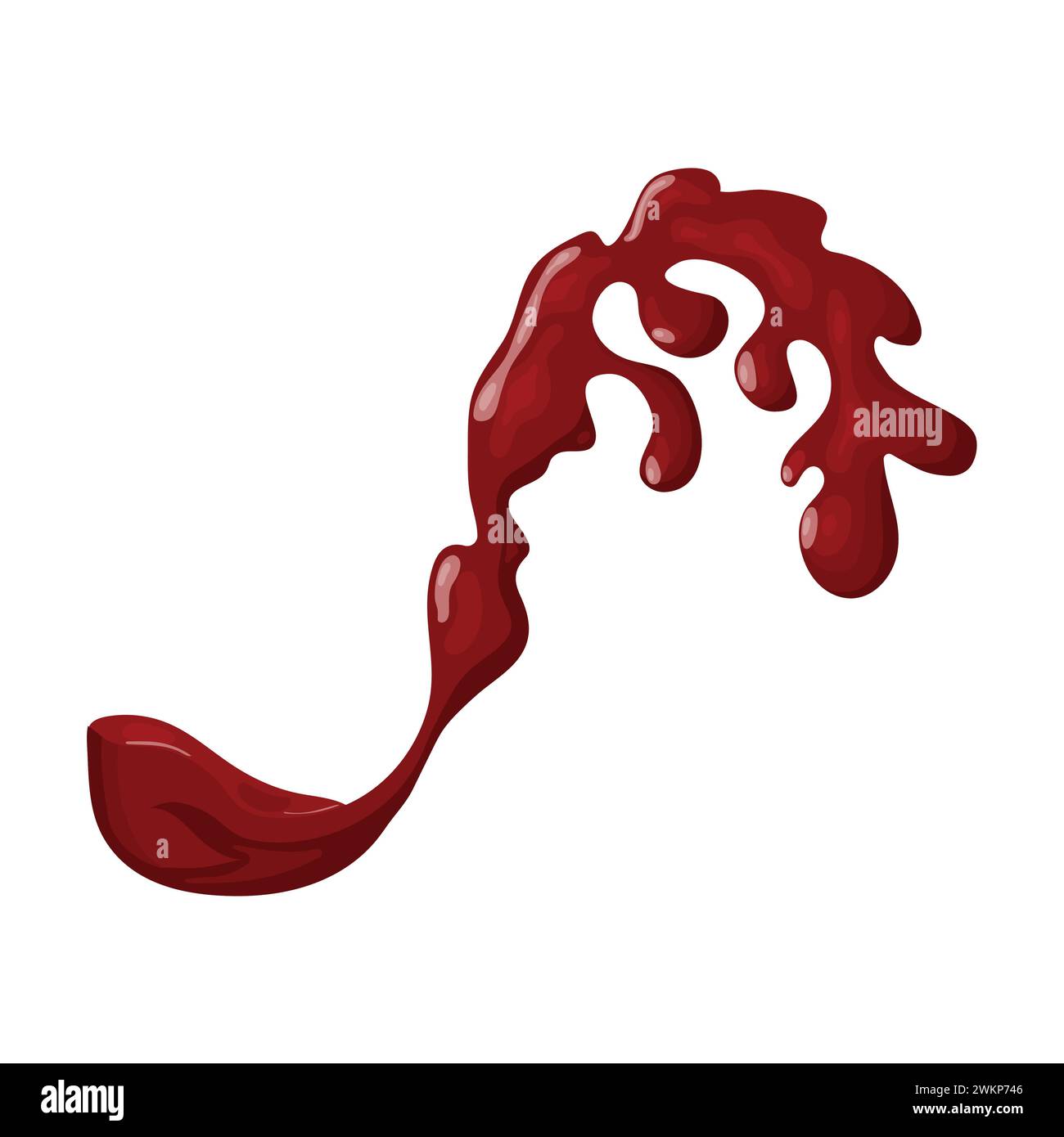 Splash of red wine.Vector illustration isolated on white background ...
