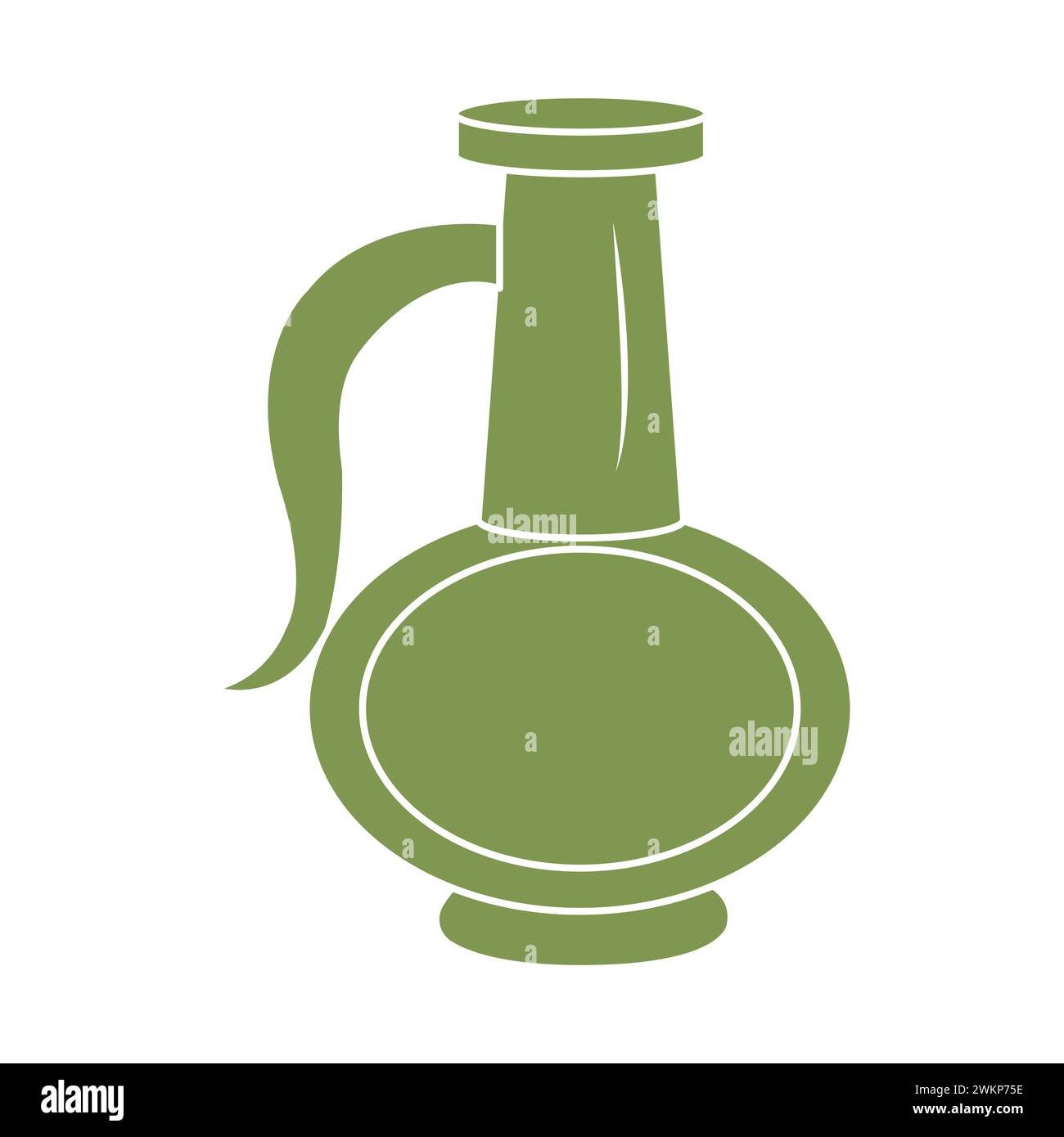 Ancient jug. Simple icon in doodle style. Vector illustration isolated ...