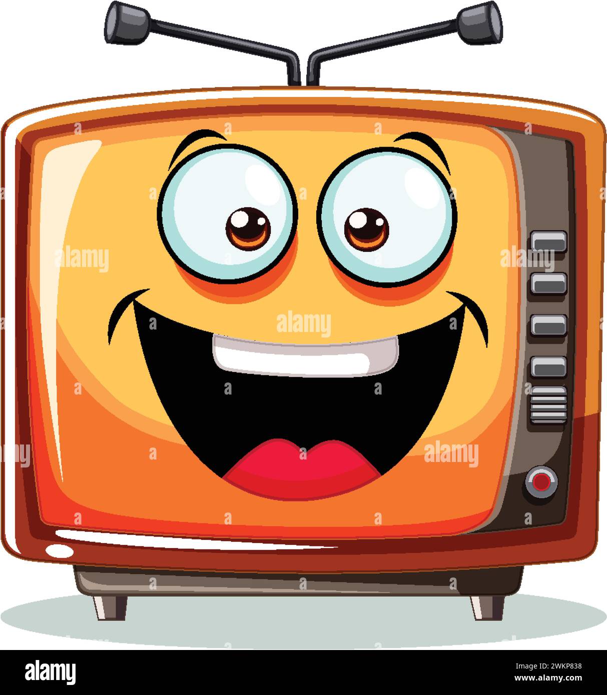Colorful, smiling TV with a lively personality Stock Vector Image & Art ...
