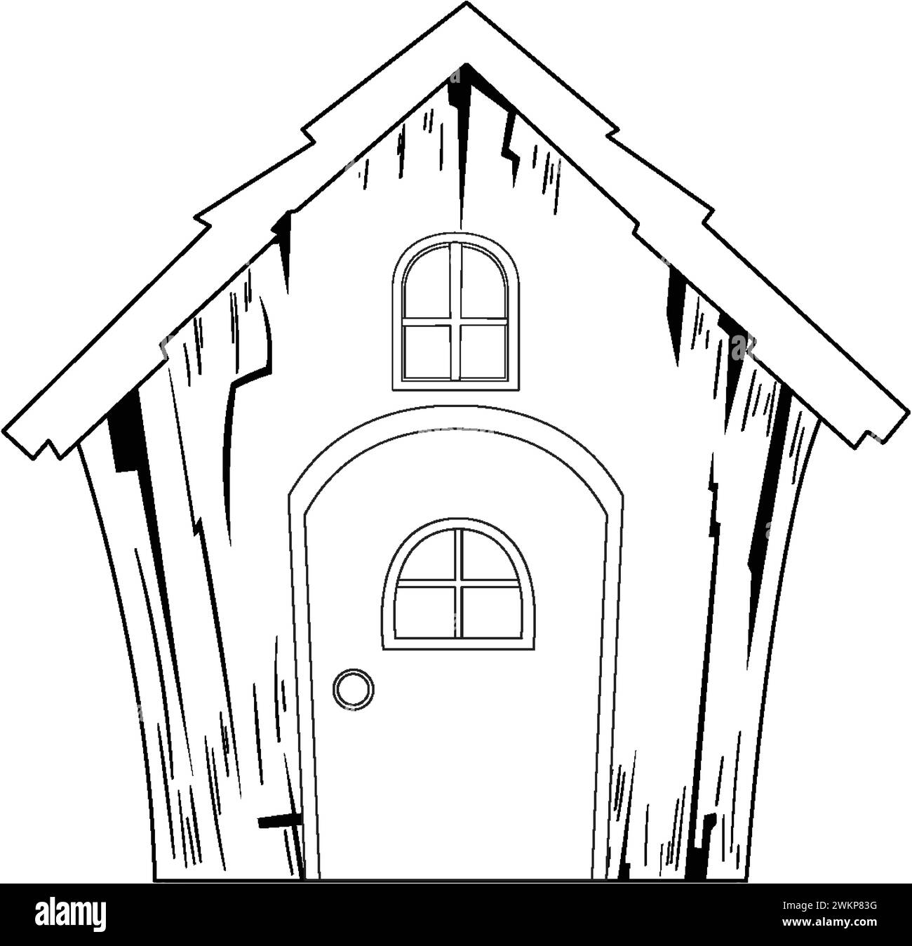 Black and white drawing of a small house Stock Vector Image & Art - Alamy
