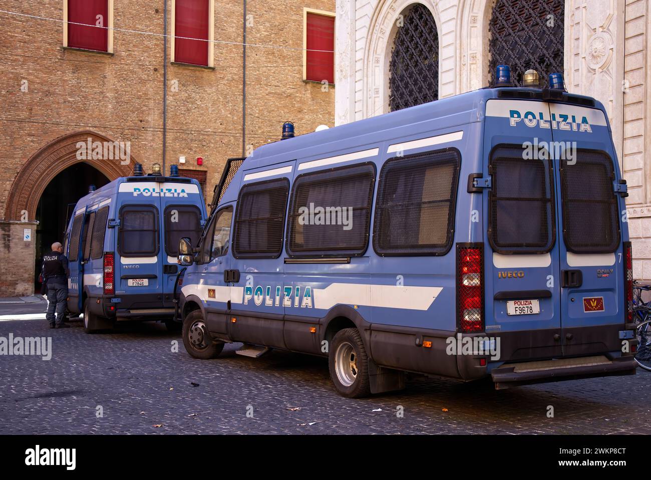 Police vehicle van in Bologna. Italy Stock Photo - Alamy