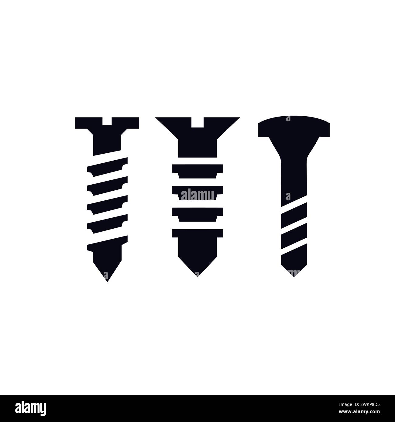 Screw Logo Vector. Screw Icon. Tools Icon Stock Vector Image & Art - Alamy