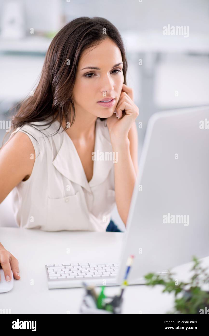 Digital designer, computer and woman as employee for creative company ...