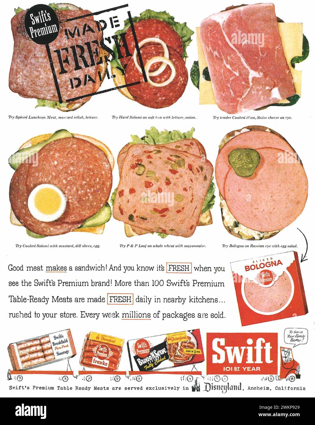 Swift meats advertisement hi-res stock photography and images - Alamy