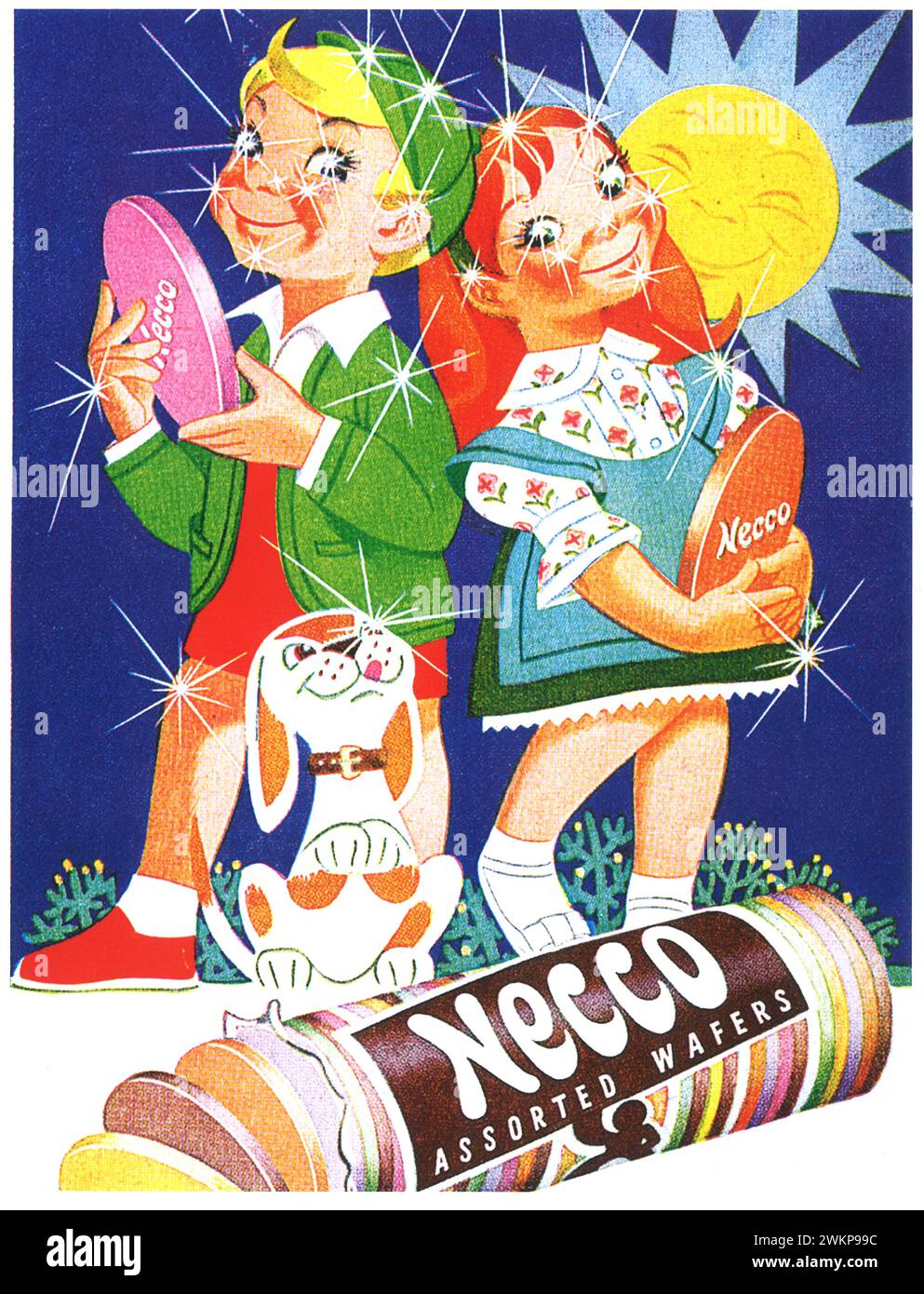 1951 Necco wafer candy print ad Stock Photo - Alamy