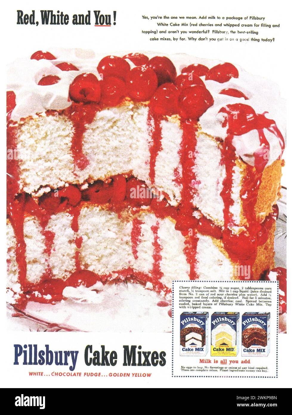 Vintage cake mix ads hi-res stock photography and images - Alamy