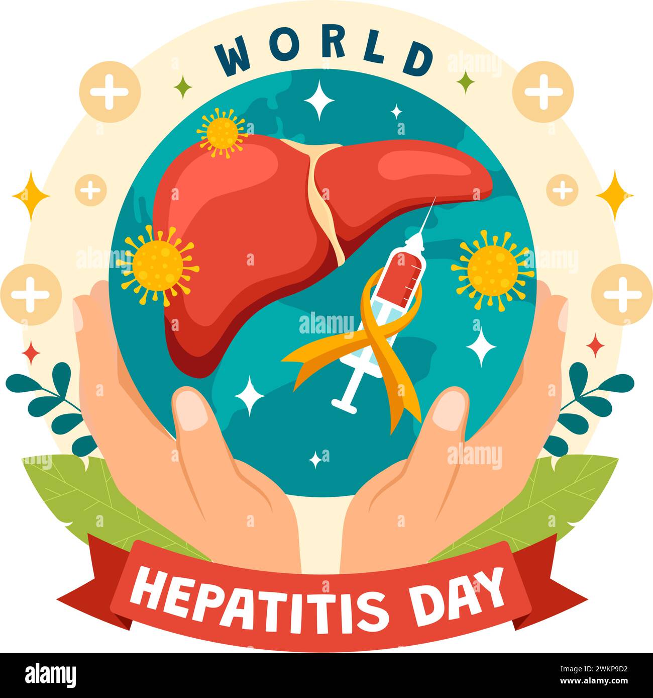 World Hepatitis Day Vector Illustration on 28 July of Patient Diseased ...