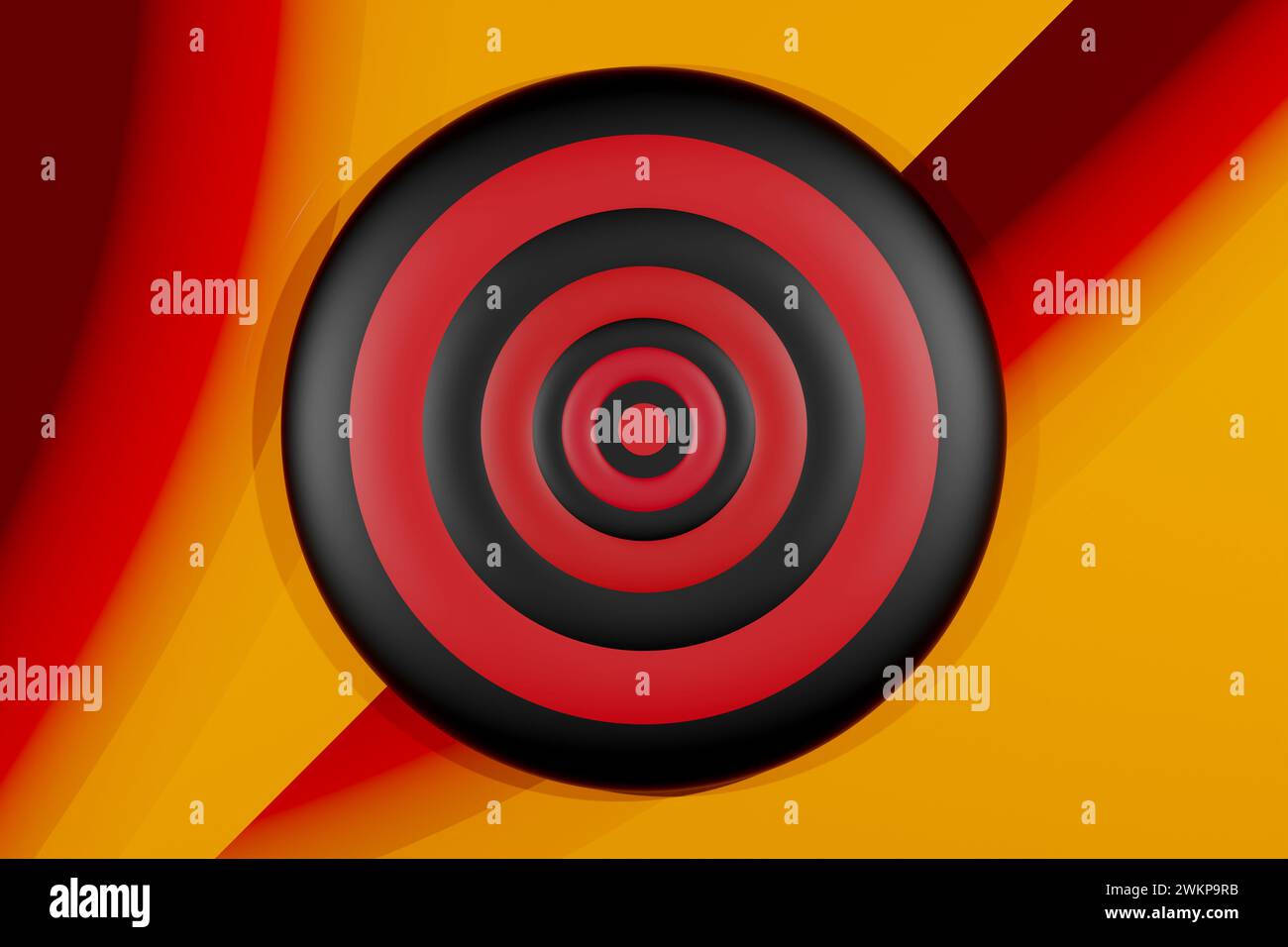 3D Rendered arrow target over red and yellow background Stock Photo - Alamy