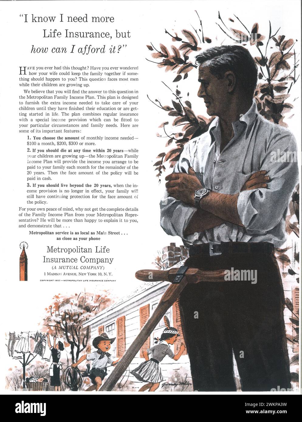 1950s life insurance hi-res stock photography and images - Alamy