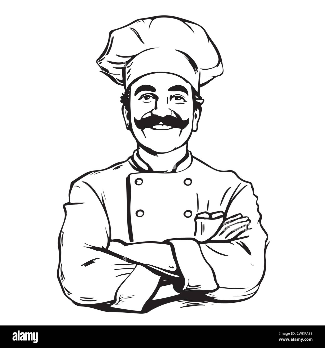 Happy chef Black and White Stock Photos & Images - Alamy