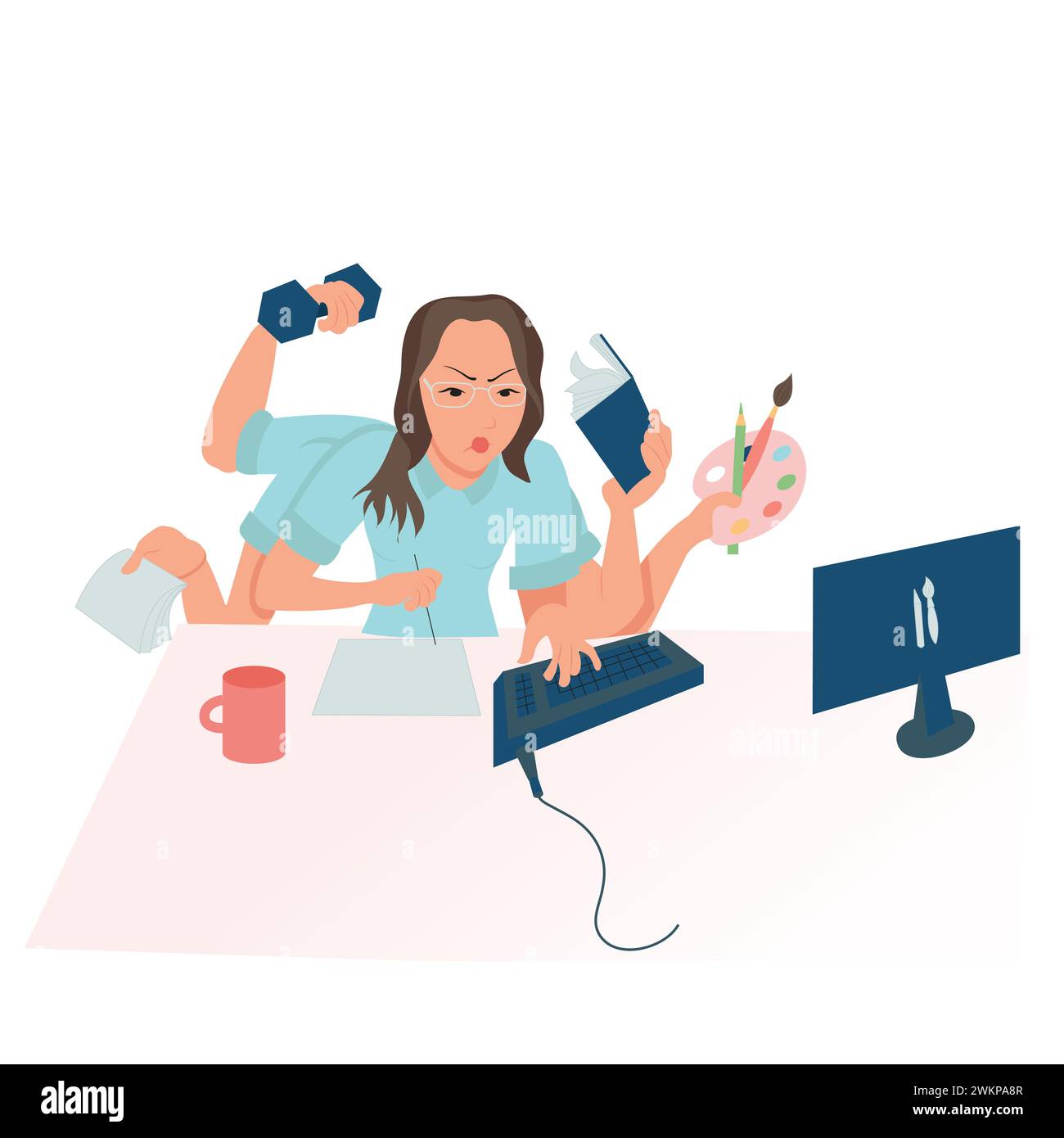 Multitasking hobbies Cut Out Stock Images & Pictures - Alamy
