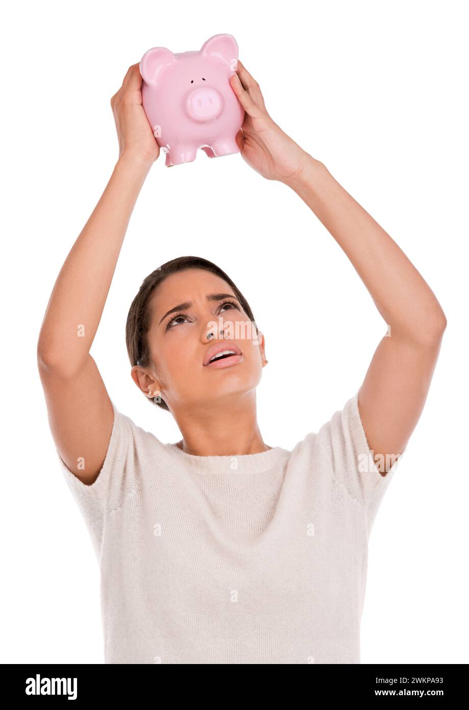 Young woman angry inflation hi-res stock photography and images - Alamy