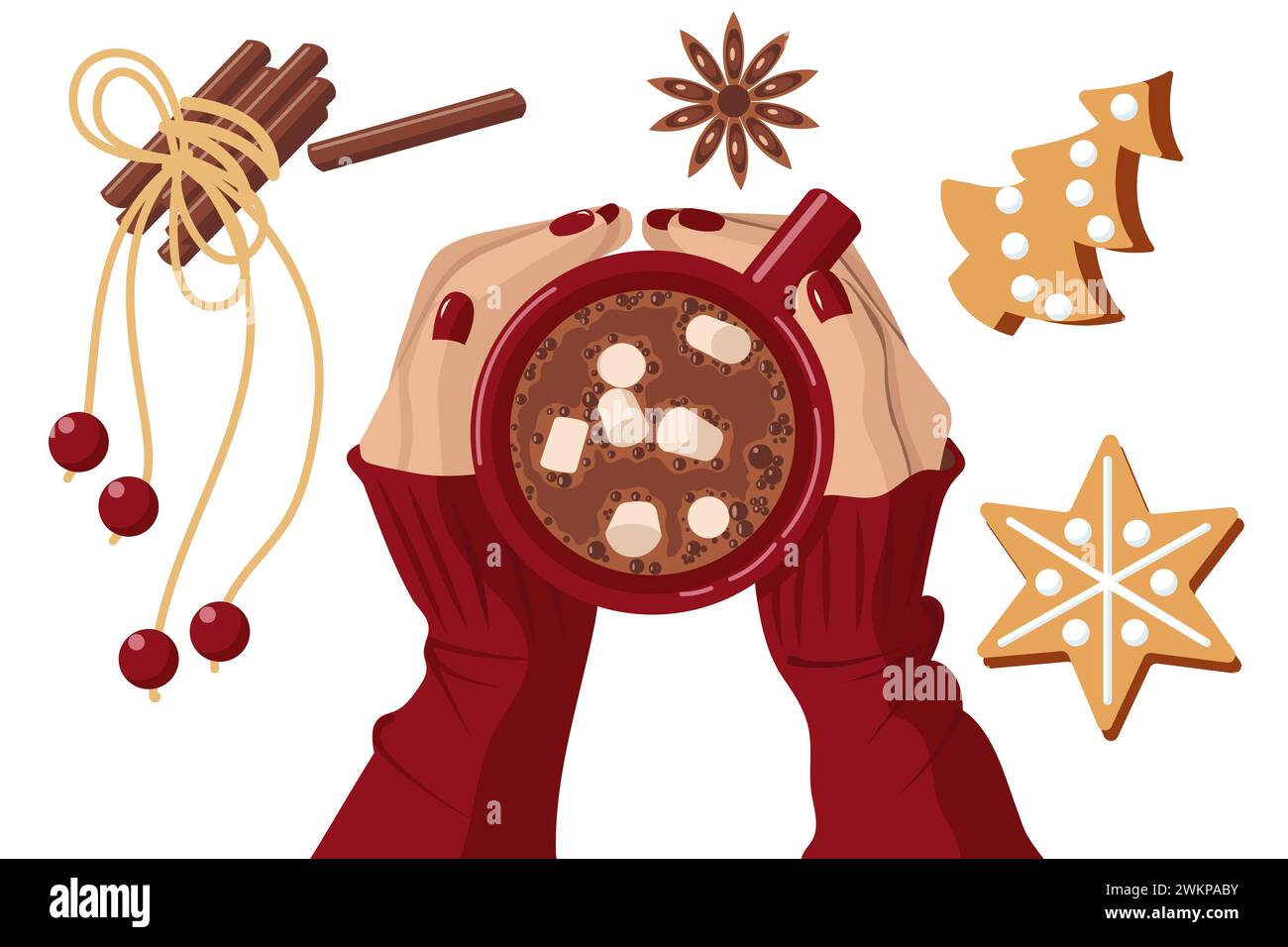 Flower shape dessert Stock Vector Images - Alamy