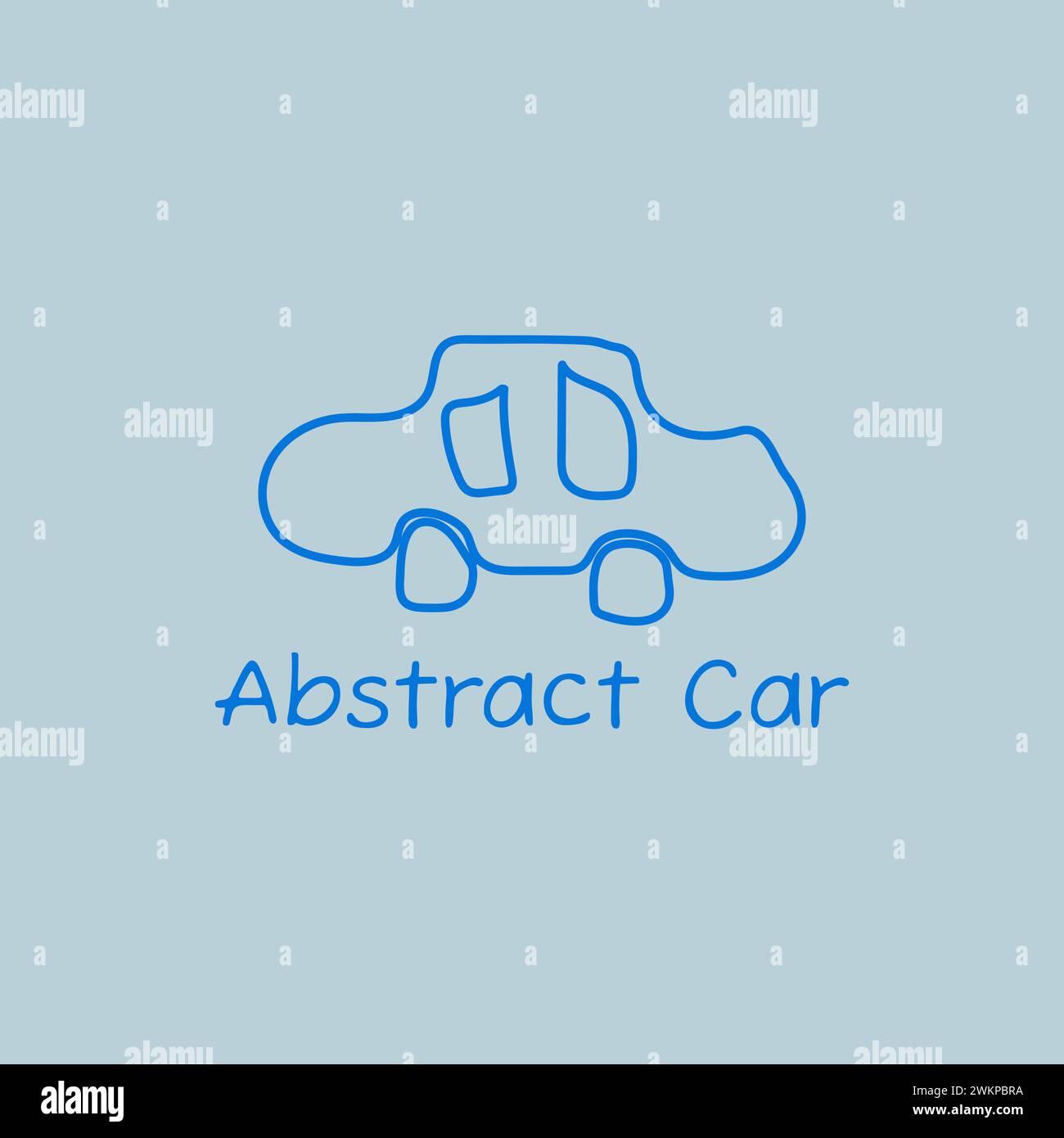 Abstract car logo made of blue colored lines Stock Vector Image & Art ...