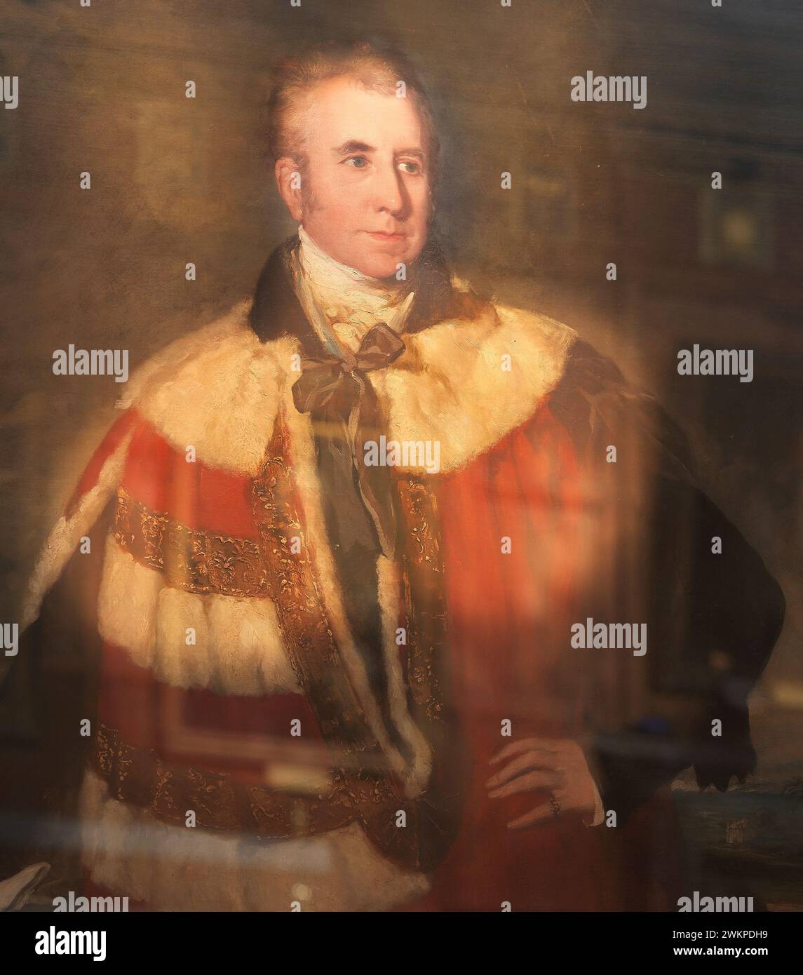 Portrait painting of William Pitt, Governor of India 1822, in the ...
