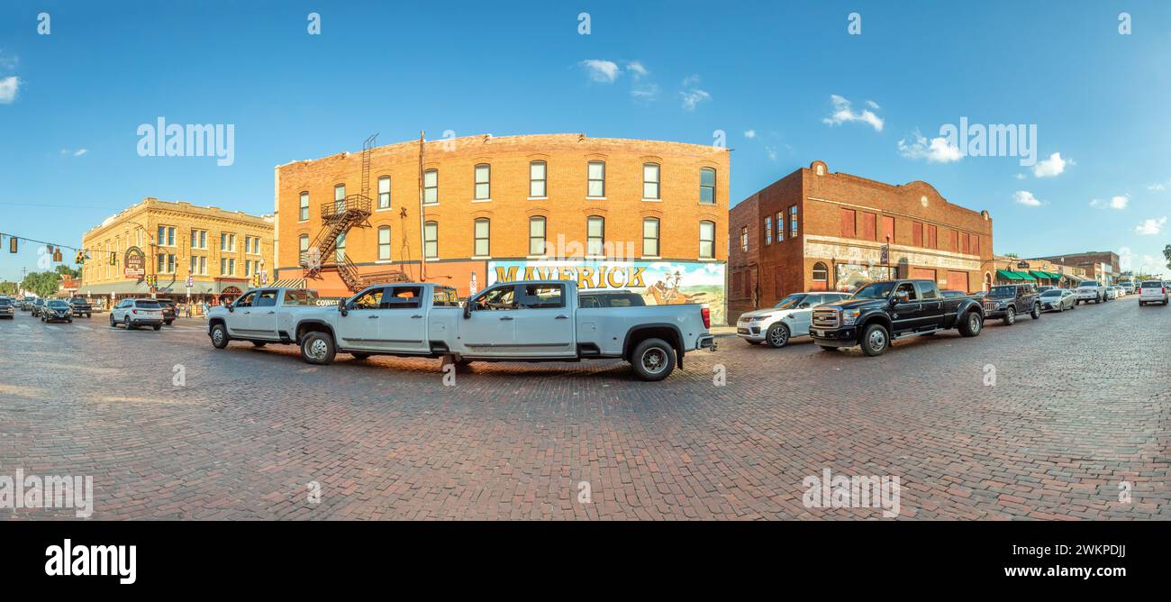 Fort Worth, USA - November 4, 2023: view to the brick architecture and ...