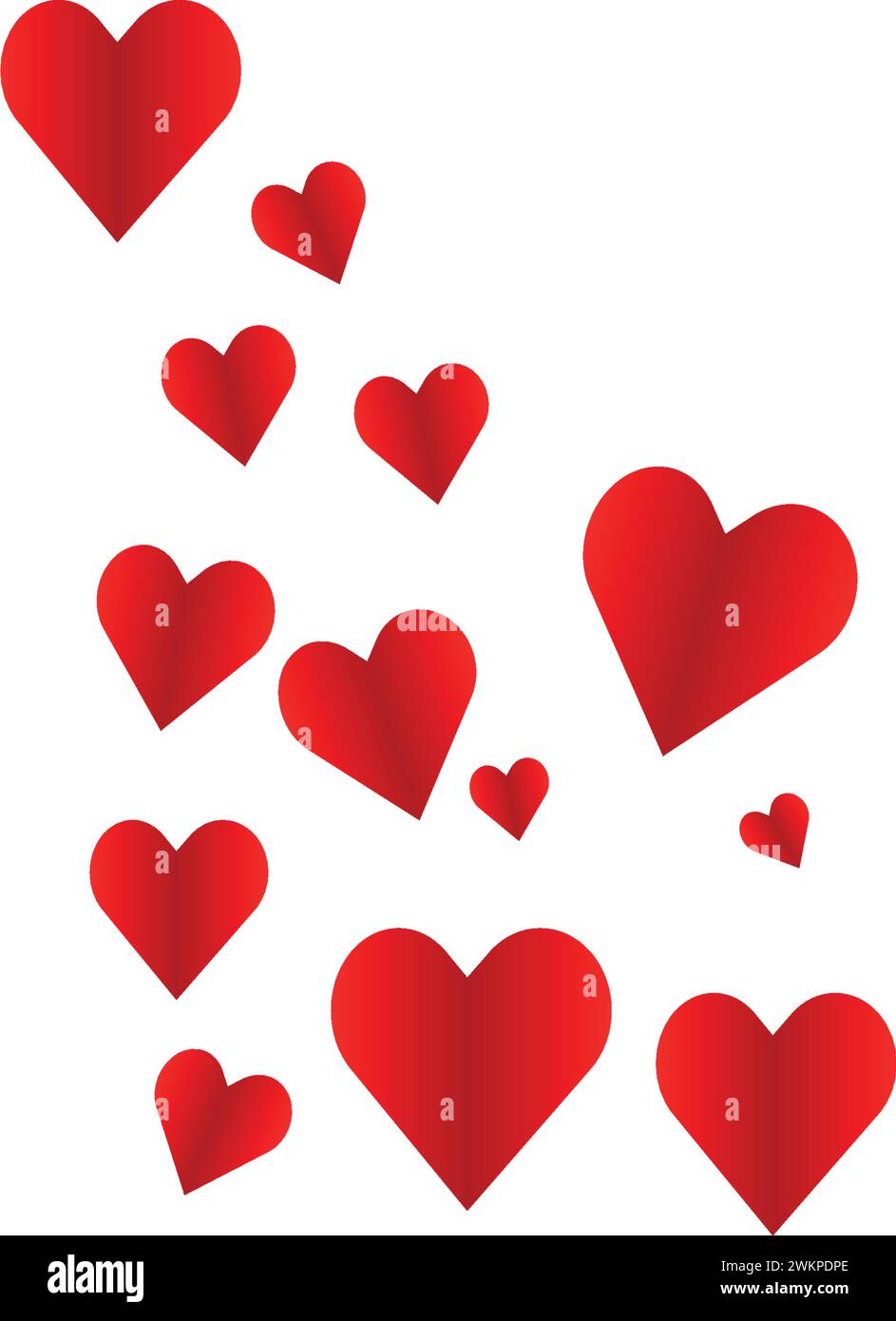 Red heart papercut background Cut Out Stock Images & Pictures - Alamy