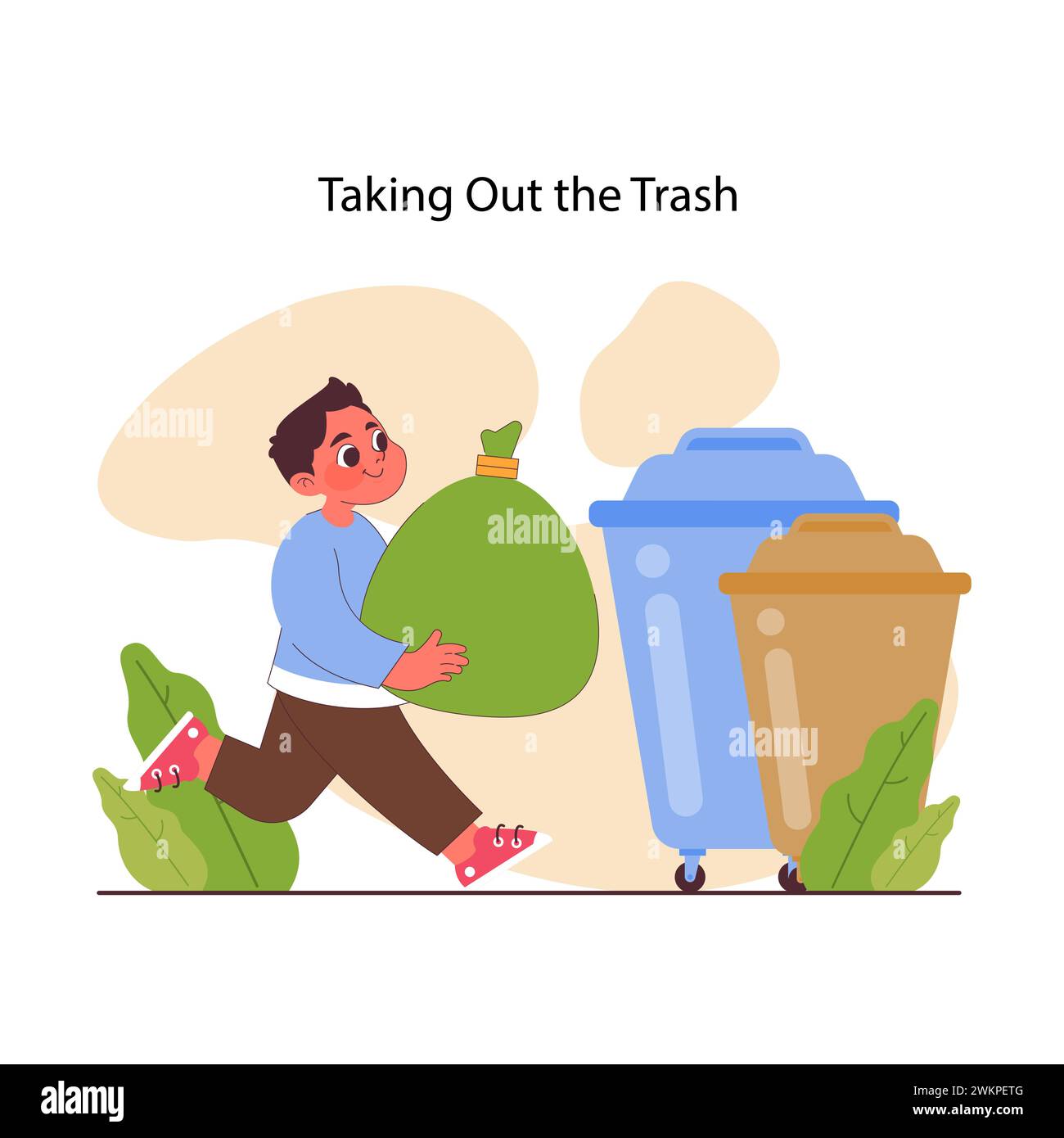 Child doing household chores. Formation of your child's responsibility ...