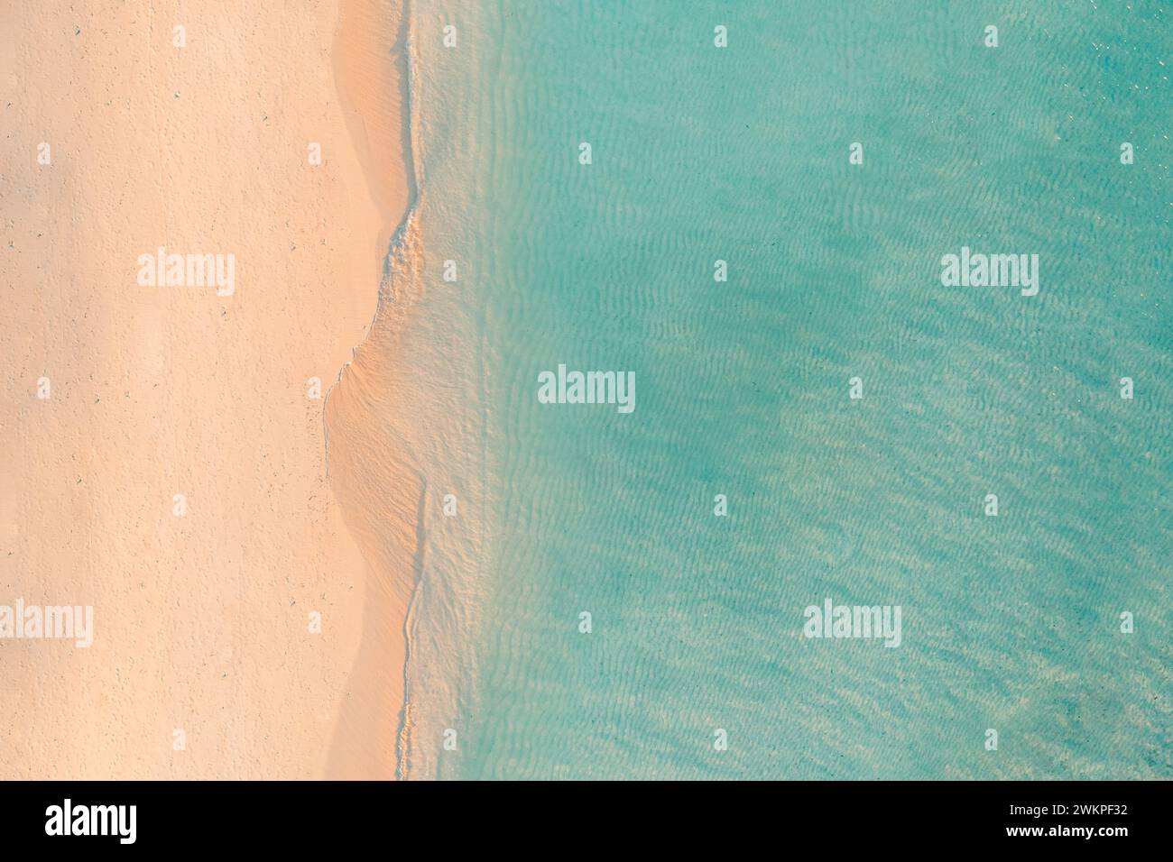 Peaceful aerial wide beach landscape summer vacation Mediterranean ...