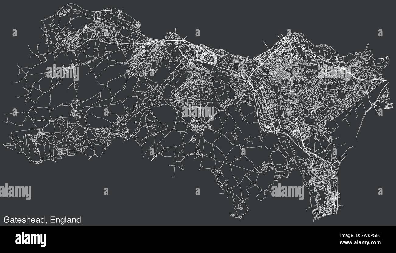 Gateshead map Stock Vector Images - Alamy