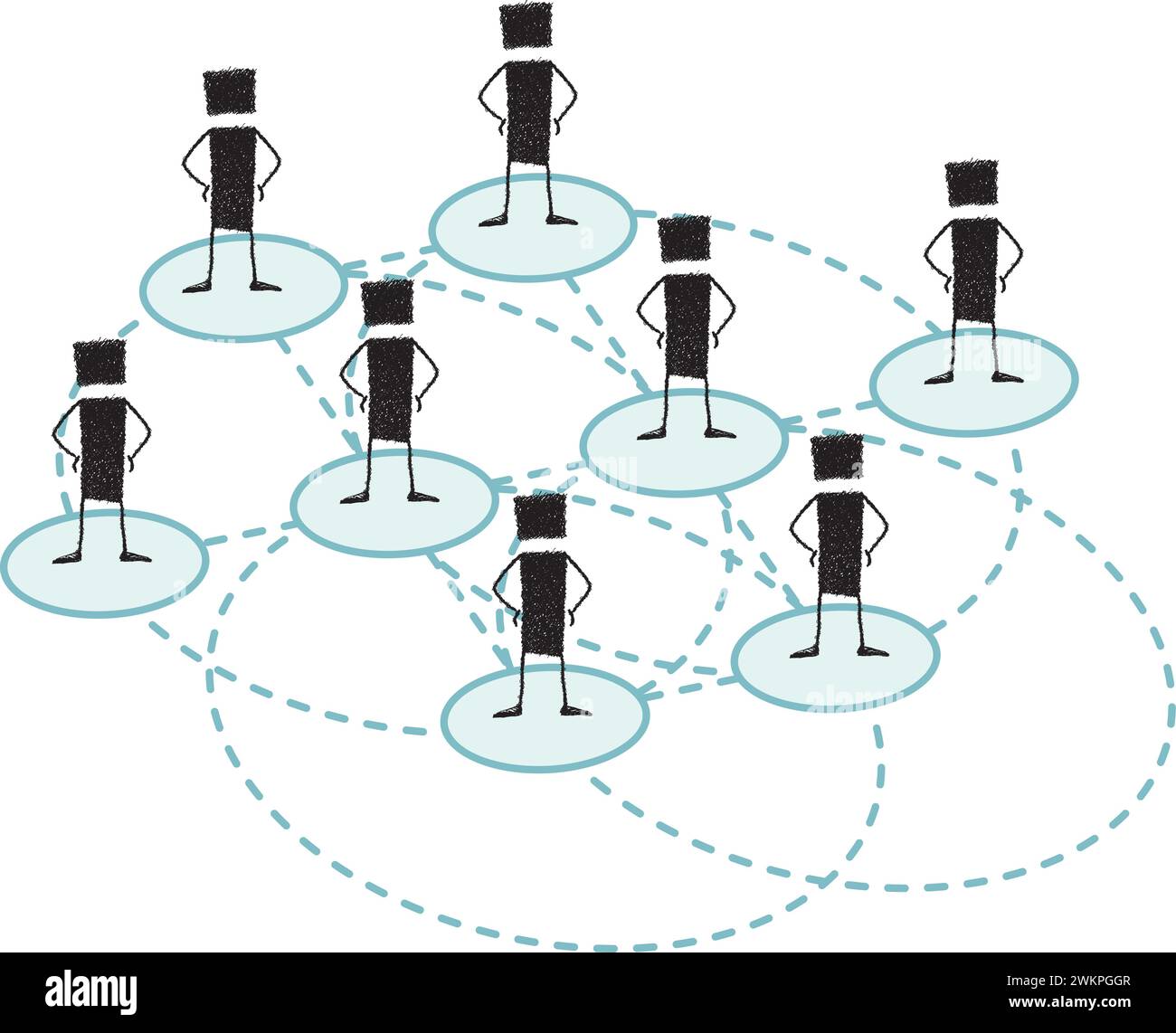Illustration of an organization of human resources Stock Vector Image ...