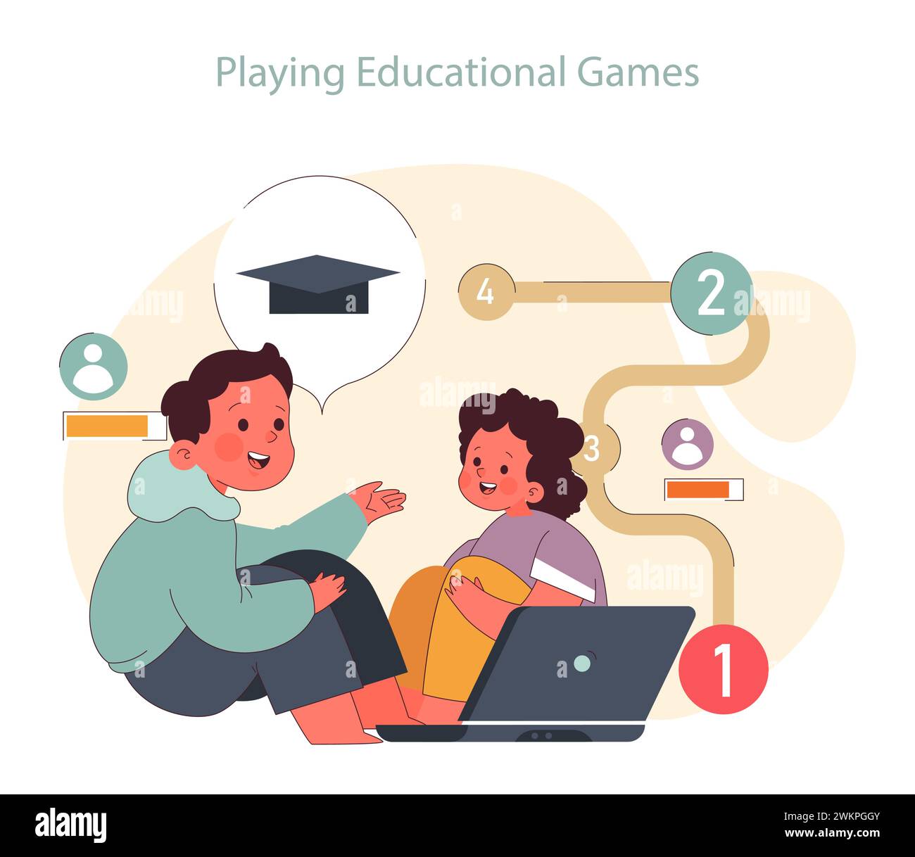 Educational computer games Stock Vector Images - Alamy