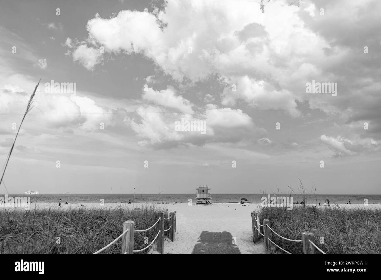 empty pathway road leading to summer sea beach Stock Photo - Alamy