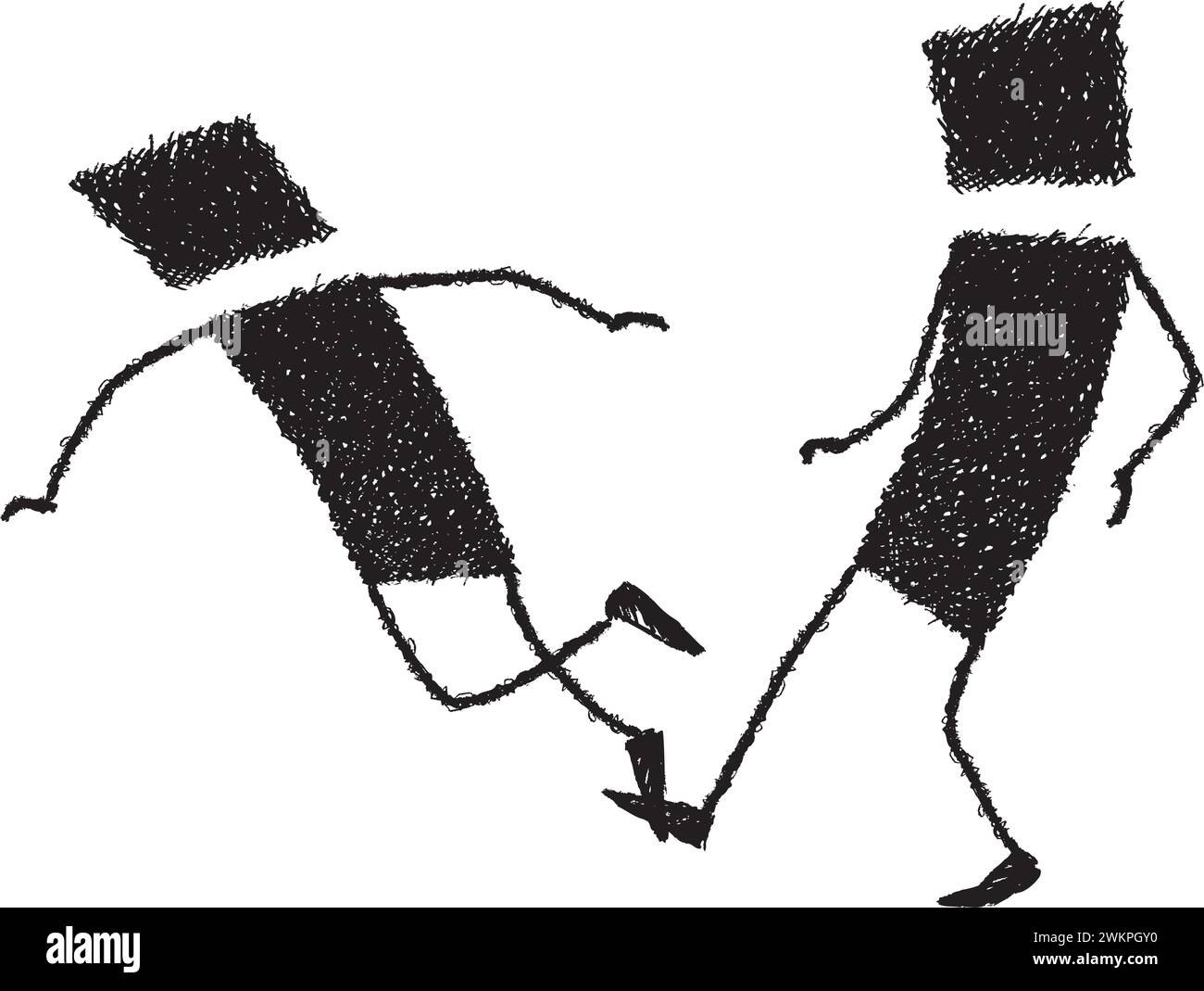 Stumbling figure Stock Vector Images - Alamy