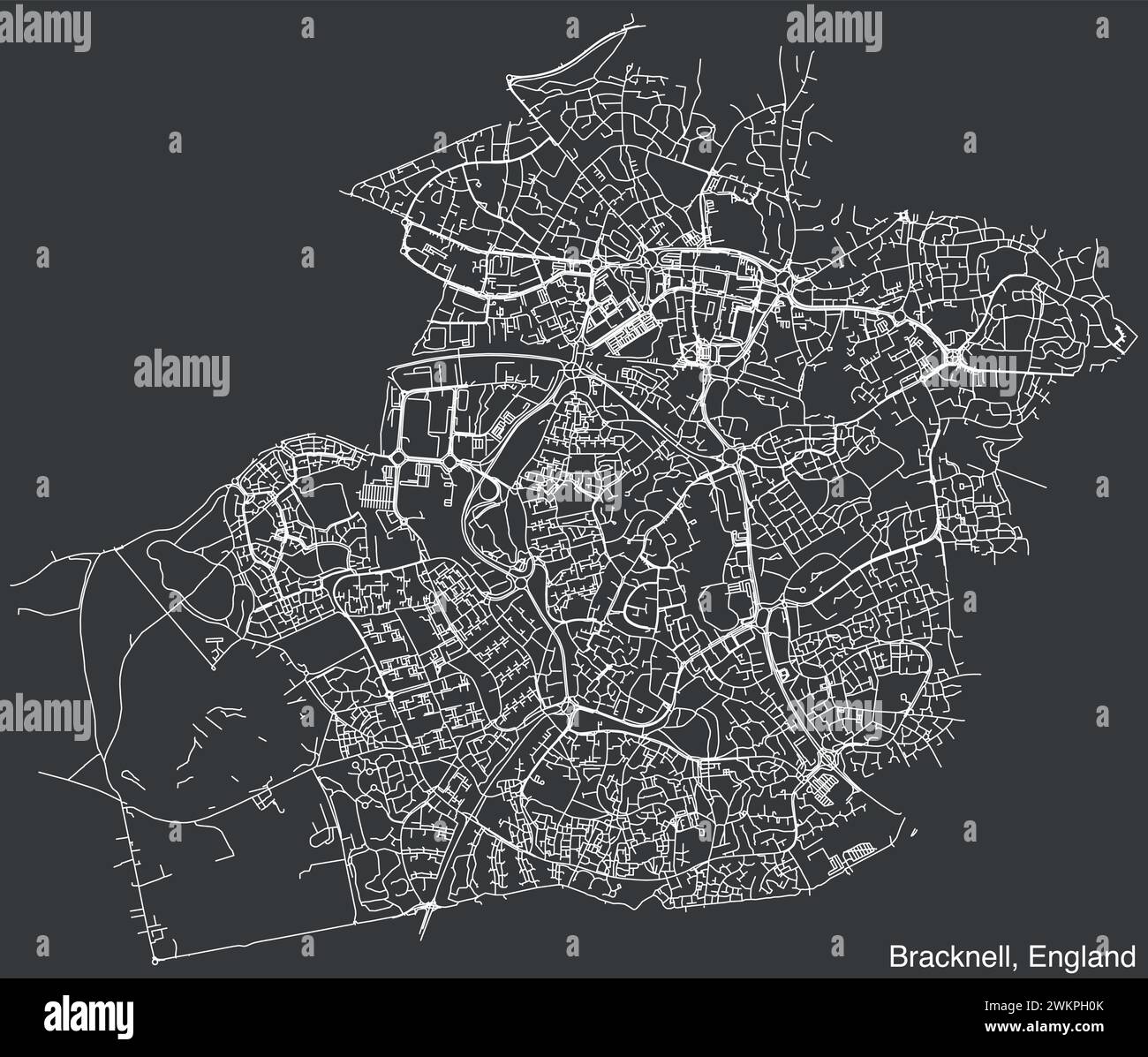 Bracknell map hi-res stock photography and images - Alamy