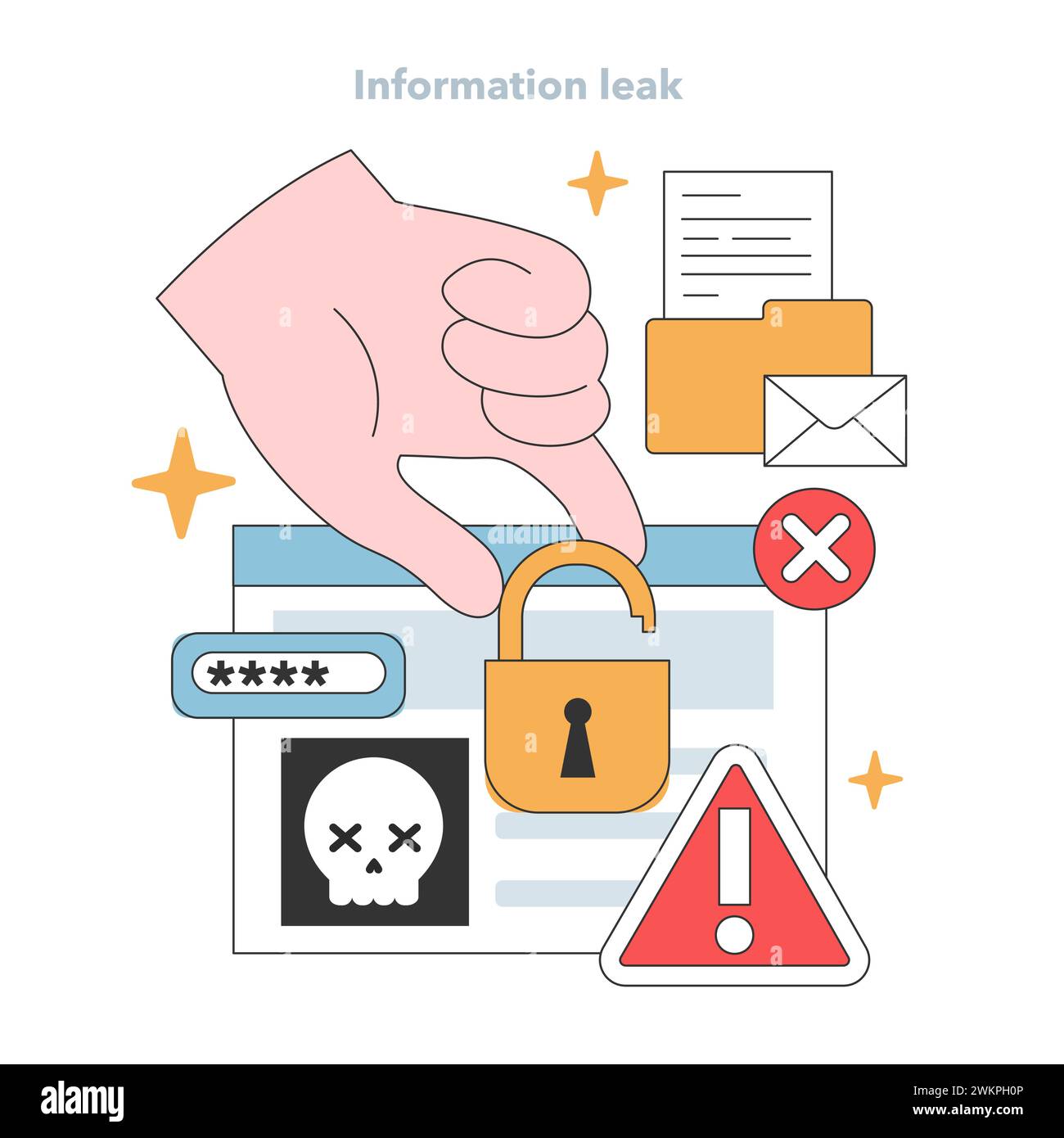 Oversized hand bypasses secure digital barriers, highlighting the risks ... Oversized hand bypasses secure digital barriers, highlighting the risks ...
