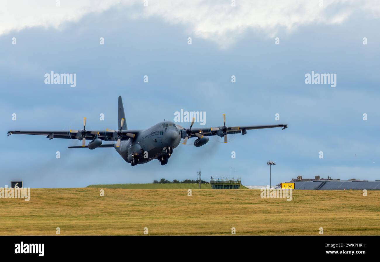 Dutch Air Force Hercules aeroplane in the sky Stock Photo - Alamy
