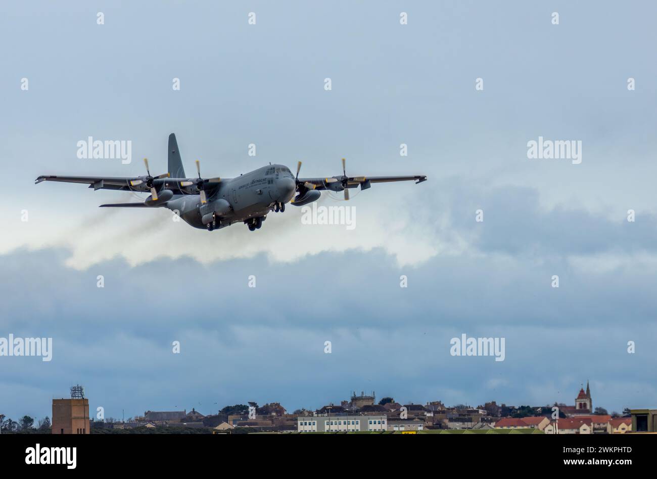 Dutch Air Force Hercules aeroplane in the sky Stock Photo - Alamy