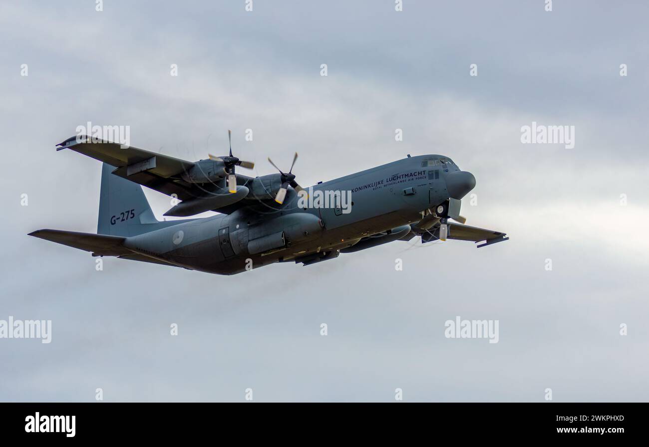 Dutch Air Force Hercules aeroplane in the sky Stock Photo - Alamy