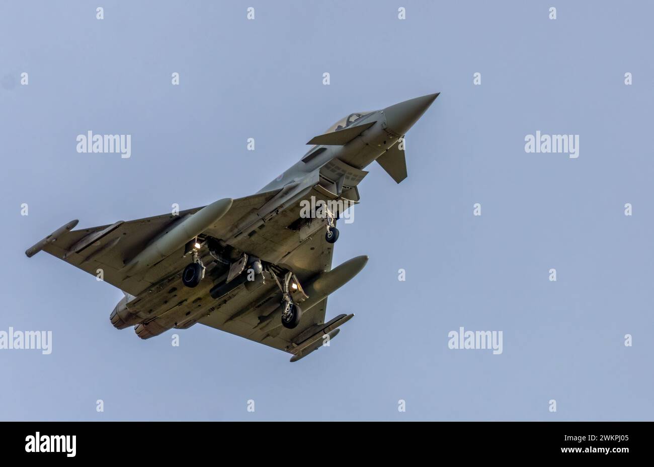 Royal airforce typhoon military plane in flight Stock Photo - Alamy