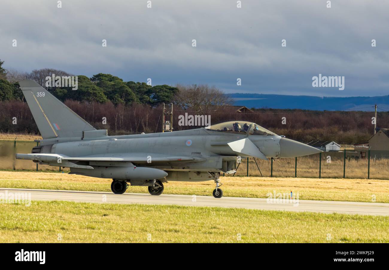 Typhoon military jet aeroplane on the runway Stock Photo - Alamy