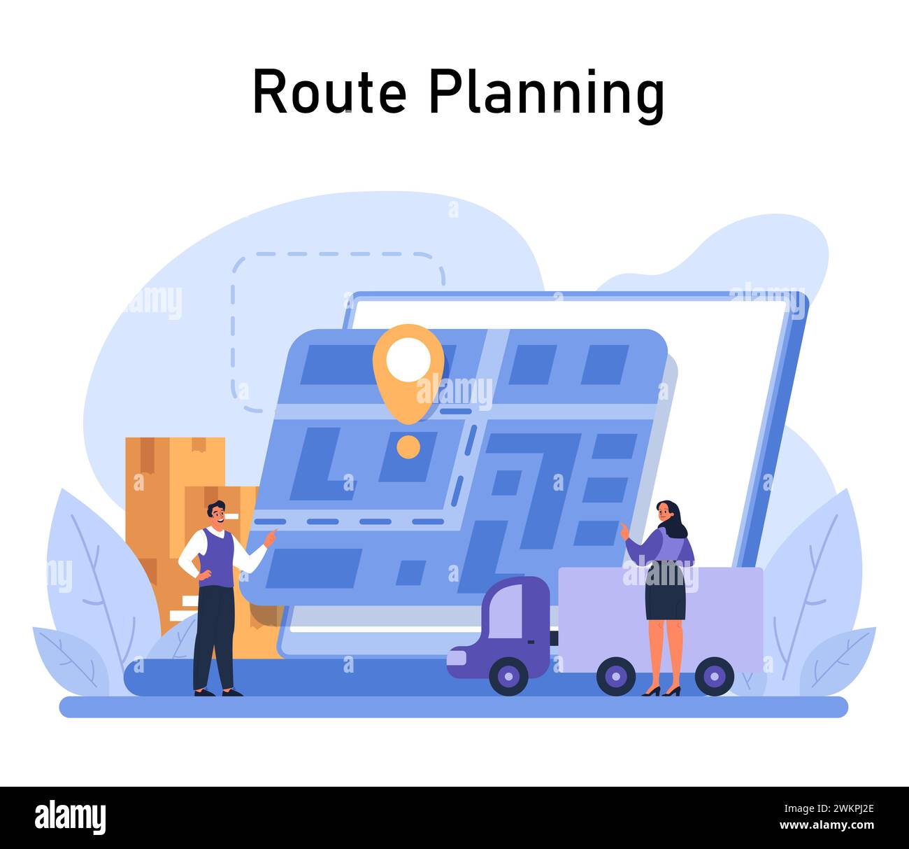 Logistics route map hi-res stock photography and images - Alamy