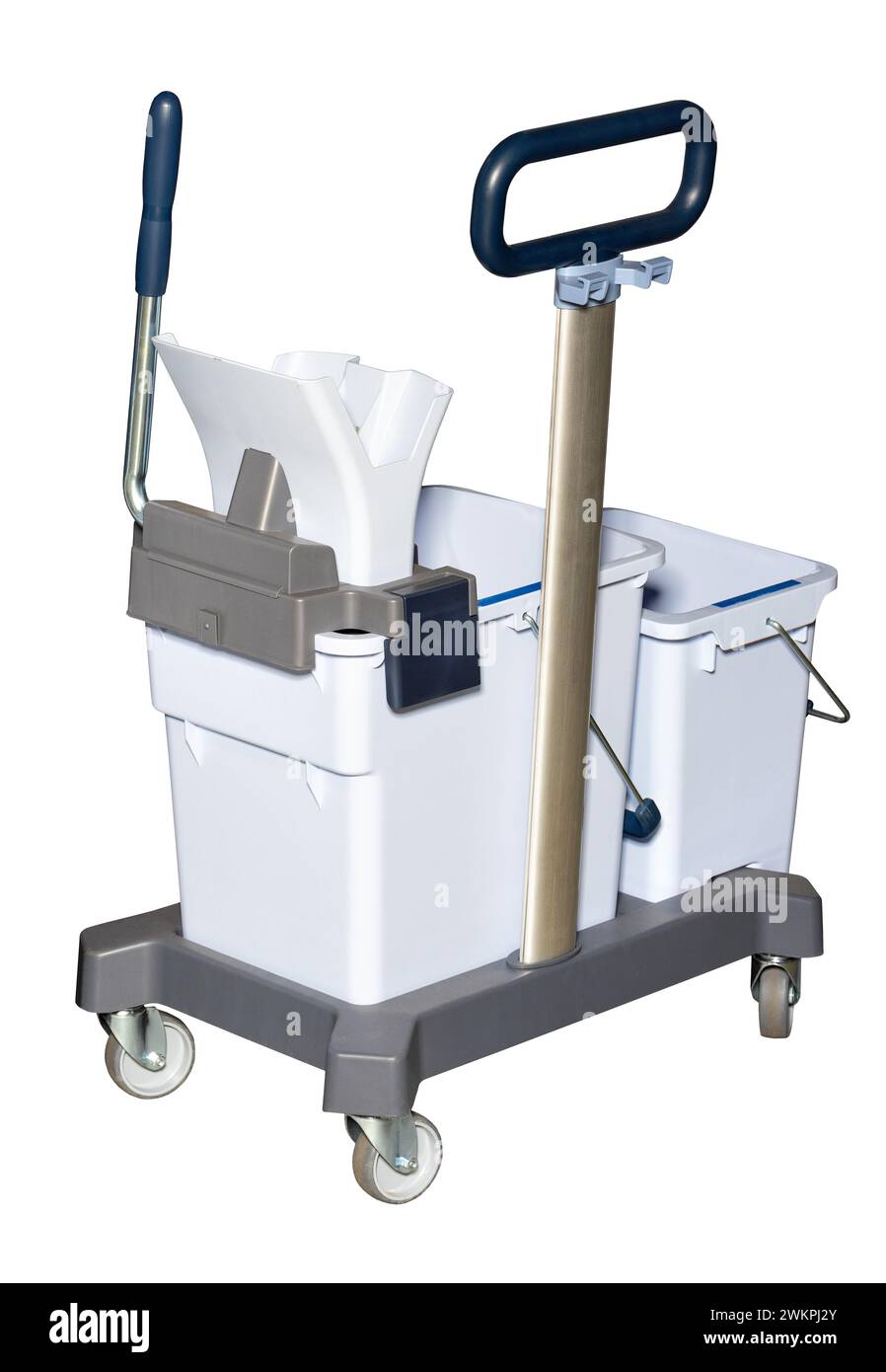 The professional cleaning trolley is lightweight and maneuverable ...