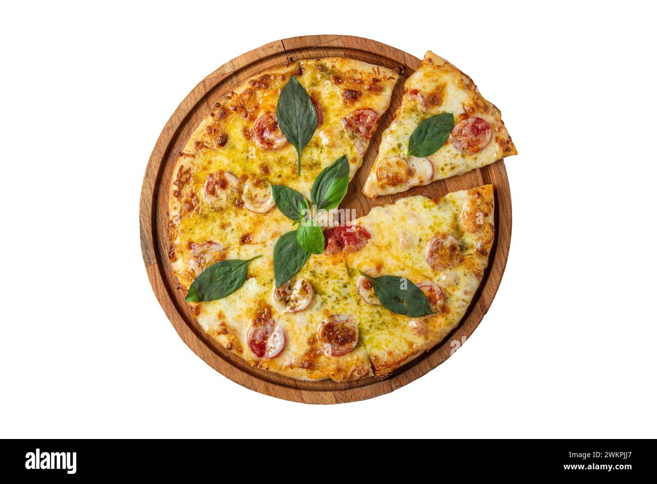 Margherita pizza mozzarella cheese tomato hi-res stock photography and ...