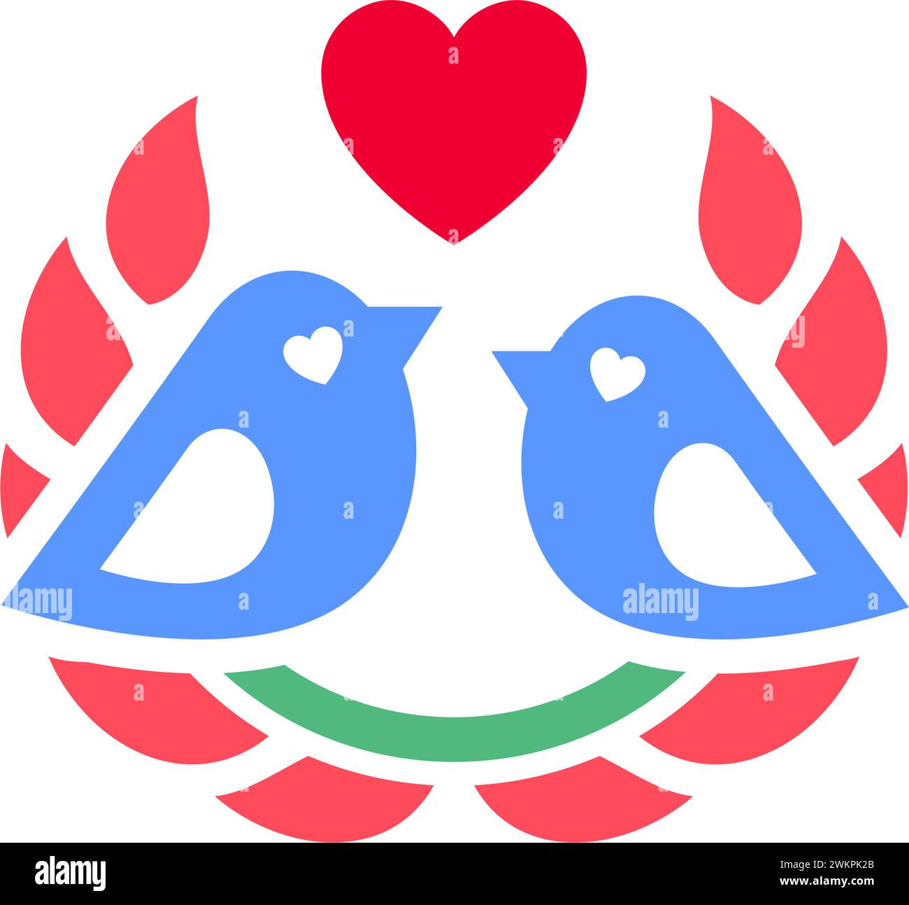 Love birds icon valentines Stock Vector Images - Alamy