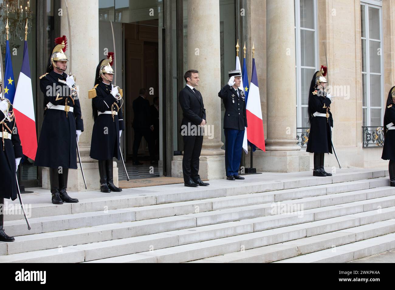 Paris, France, Wednesday 21 february 2024, Meeting between Mr Macron ...