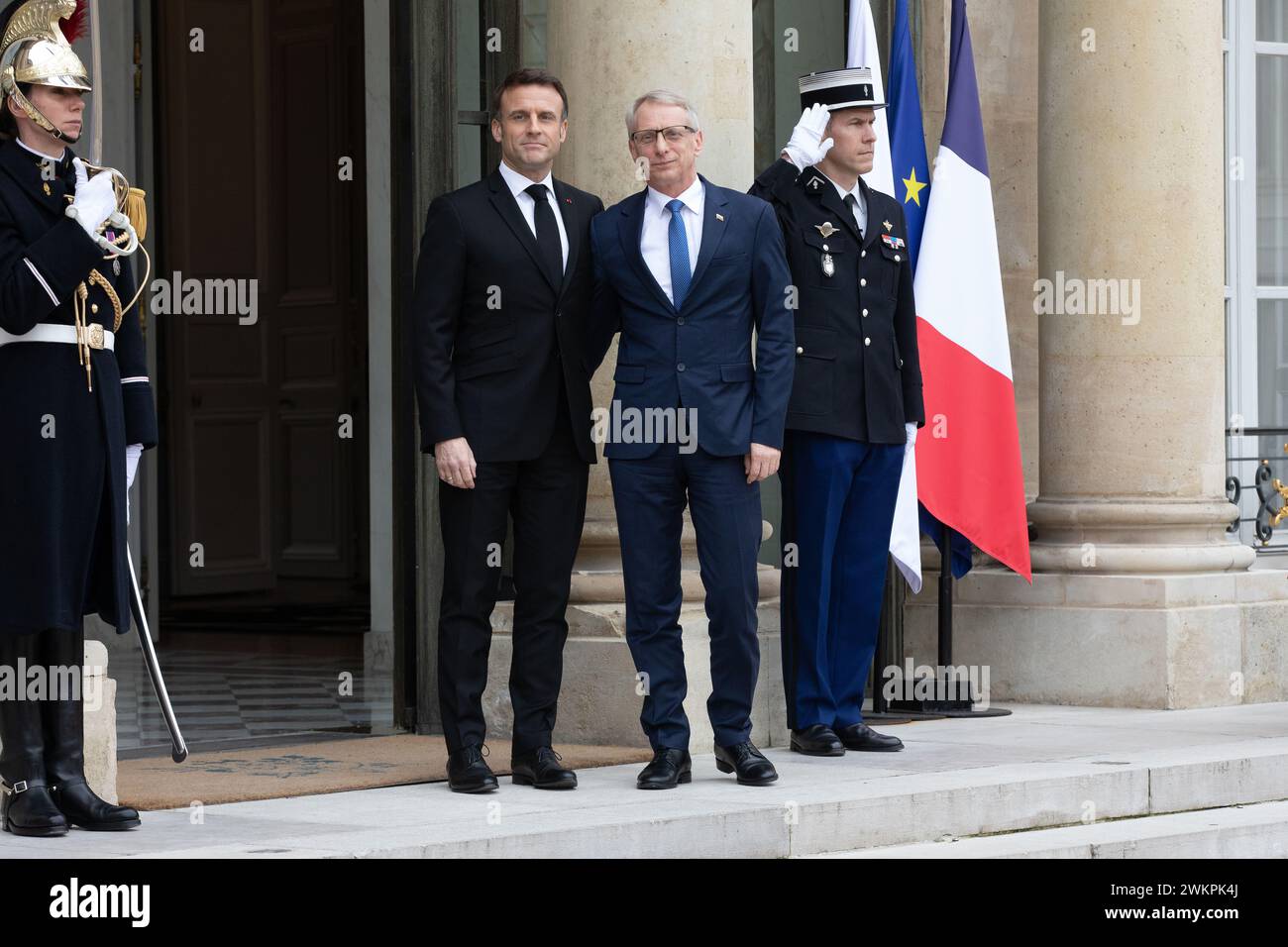 Paris, France, Wednesday 21 february 2024, Meeting between Mr Macron ...