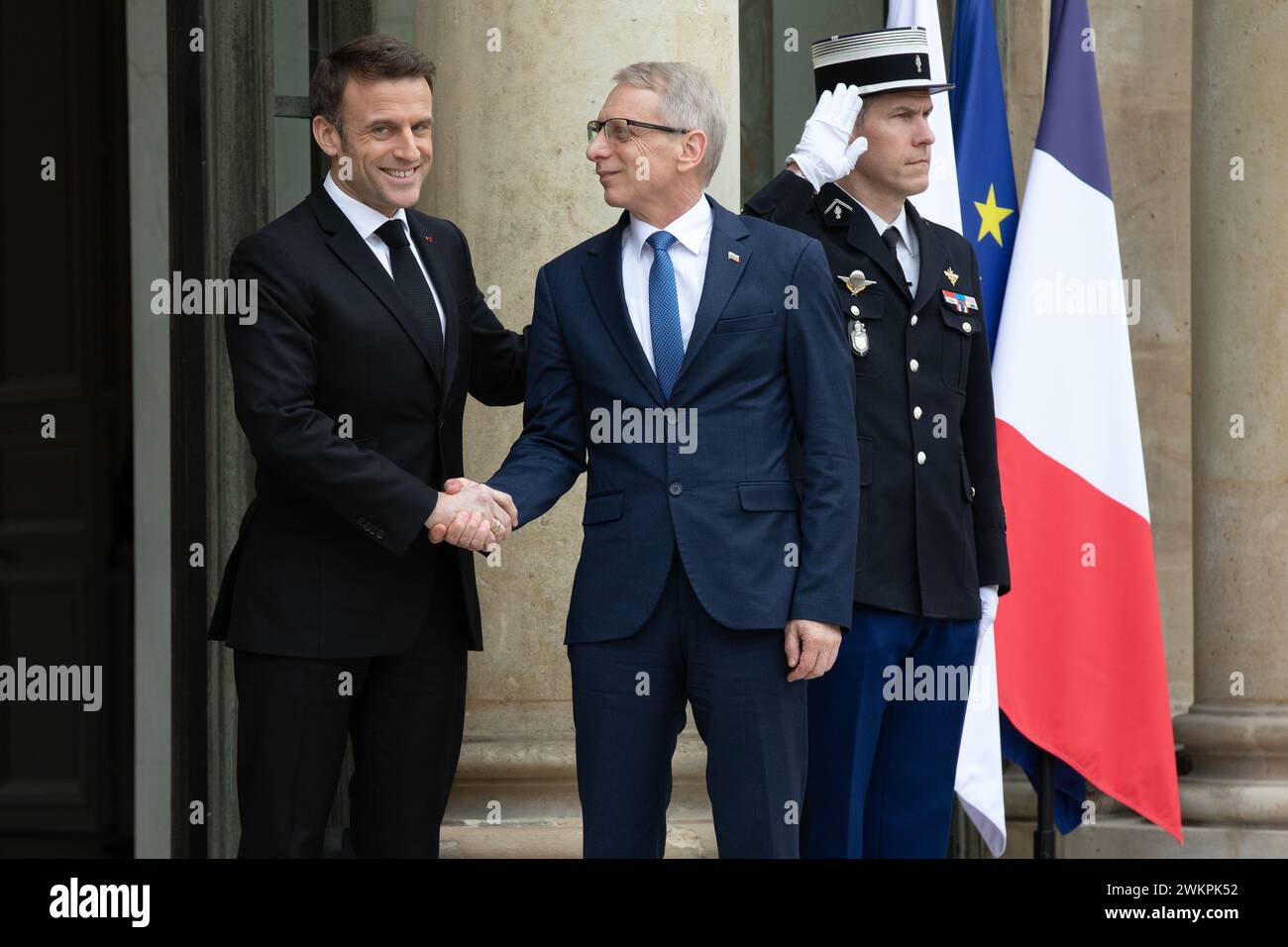 Paris, France, Wednesday 21 february 2024, Meeting between Mr Macron ...