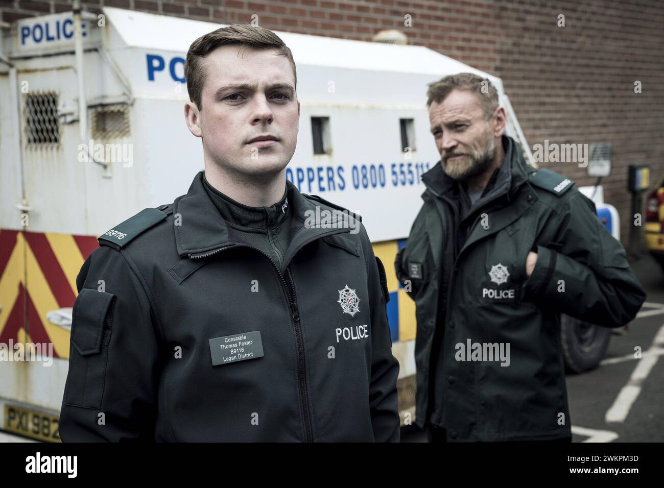 RICHARD DORMER and NATHAN BRANIFF in BLUE LIGHTS (2023). Credit: BBC ...