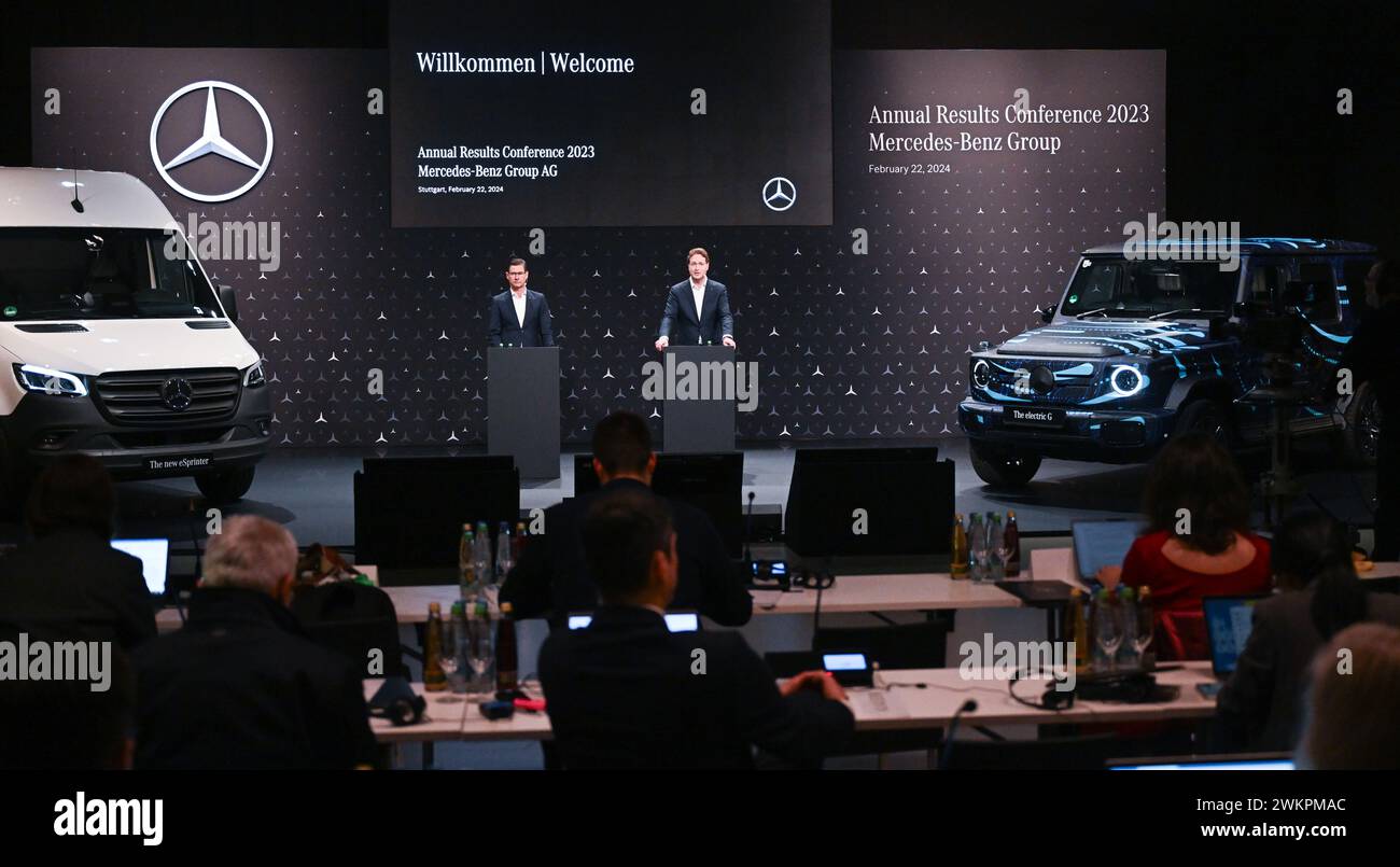 Stuttgart, Germany. 22nd Feb, 2024. Harald Wilhelm (l), CFO of Mercedes ...